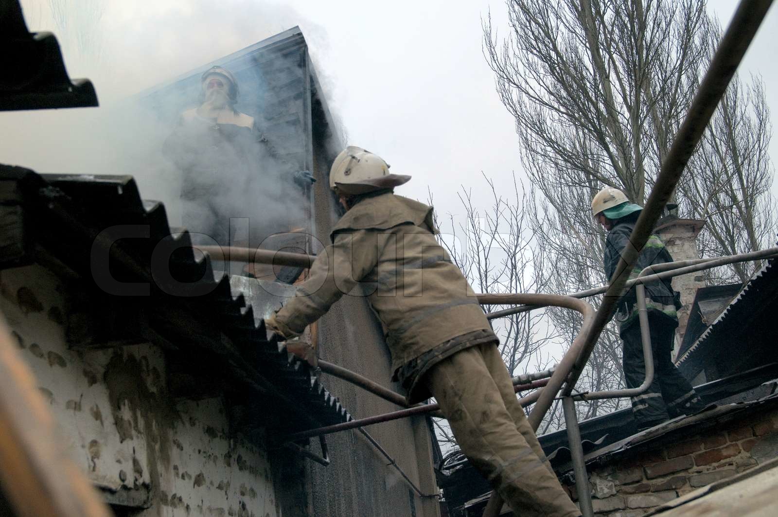 building on fire | Stock image | Colourbox
