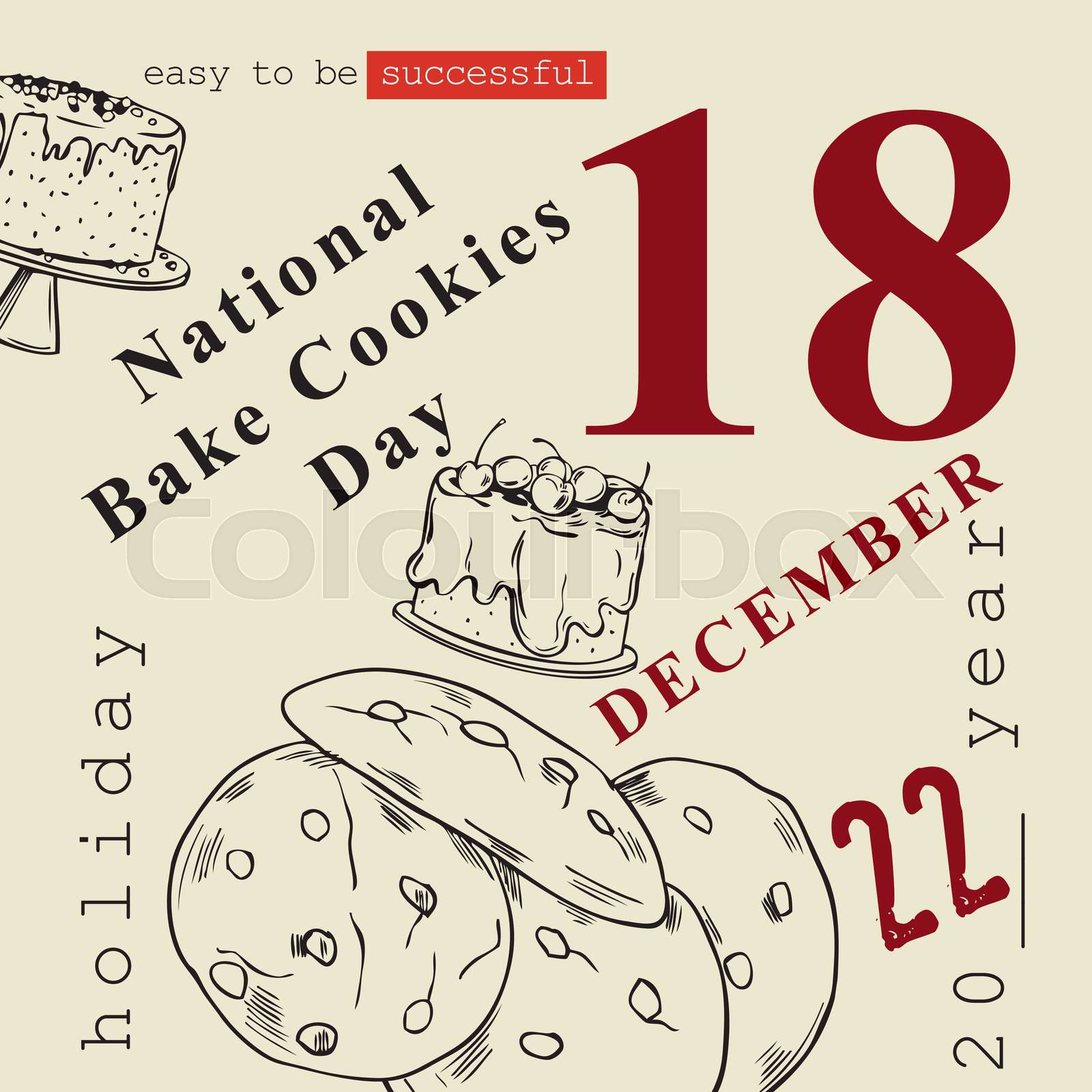 Bake Cookies Day Stock Vector Colourbox