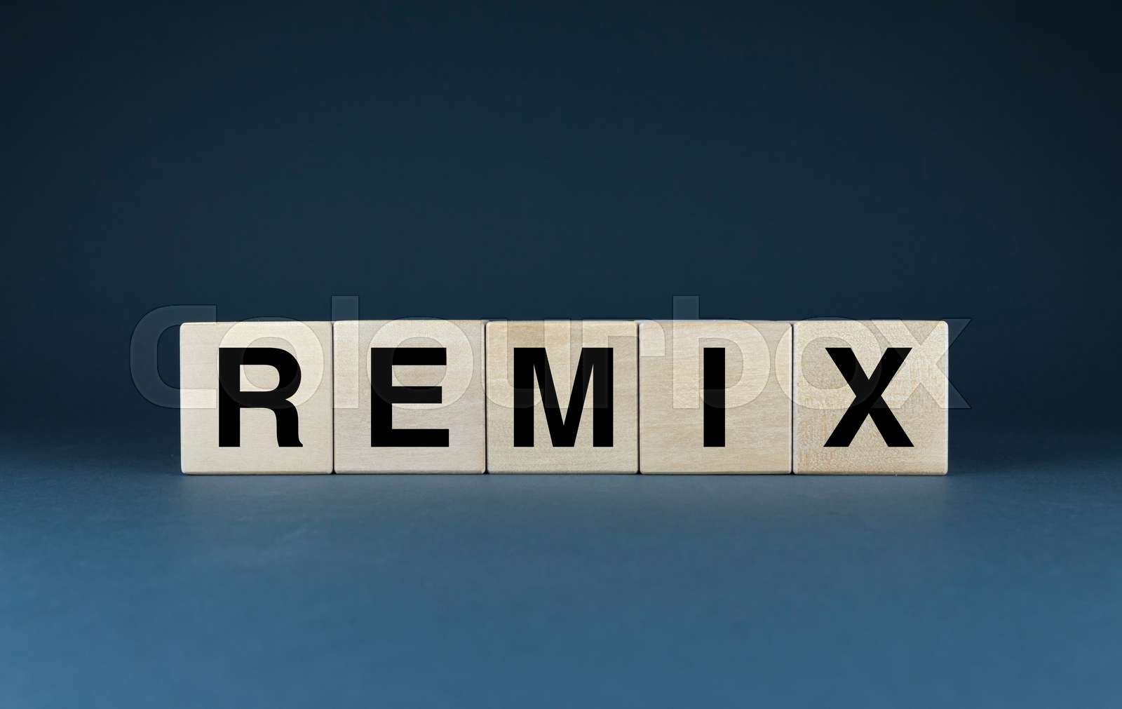Remix. Cubes form the word Remix. Remix word concept | Stock image ...