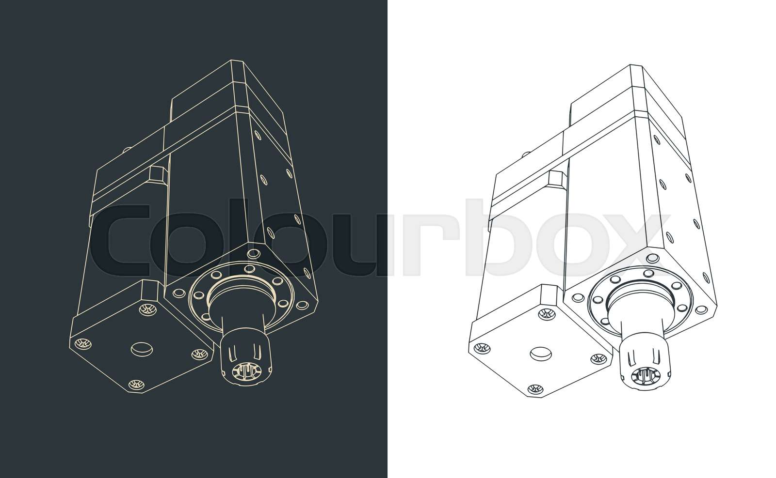 CNC router head | Stock vector | Colourbox