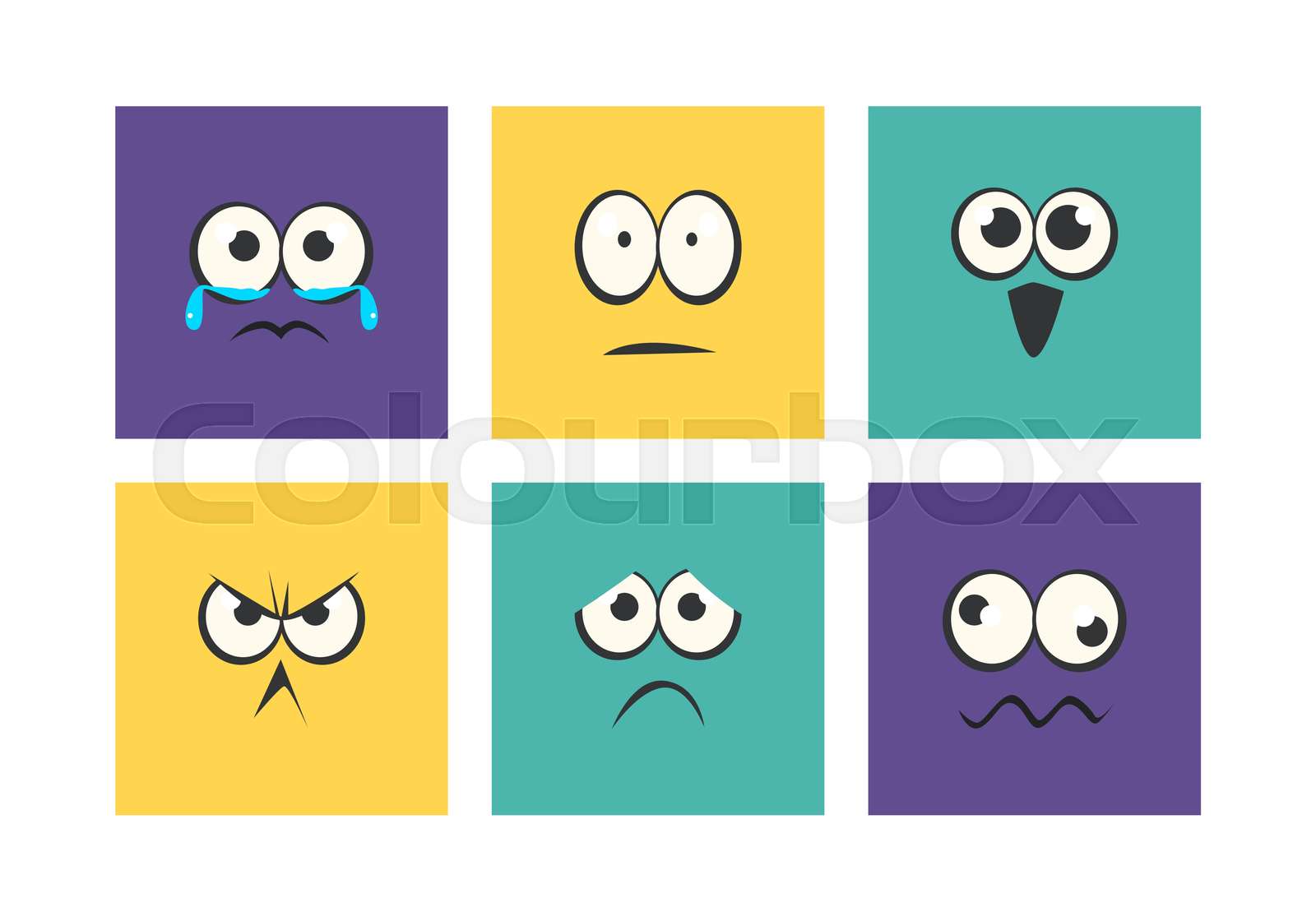 Square Cartoon Faces