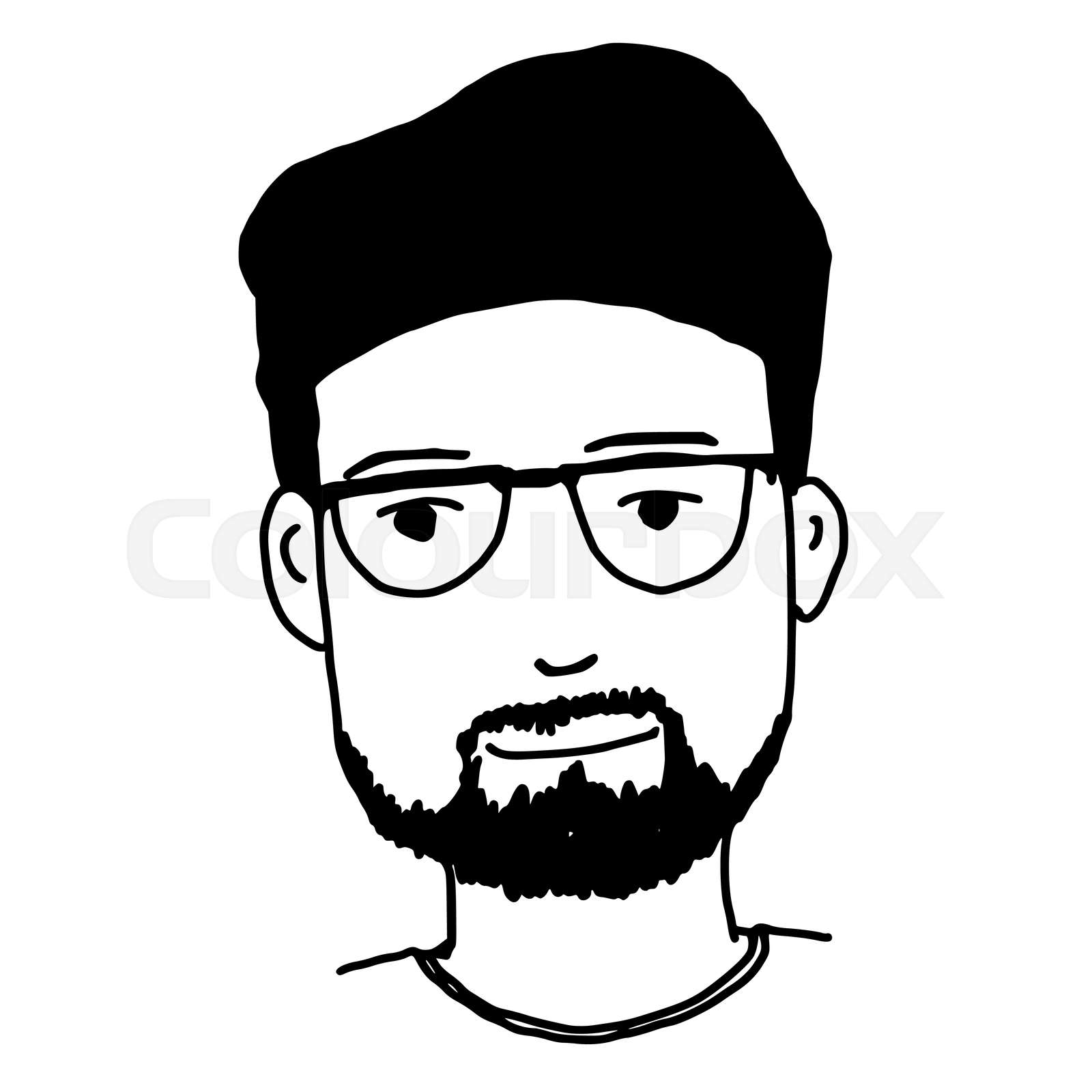 People icon hand draw minimalist avatar cartoon design | Stock vector ...