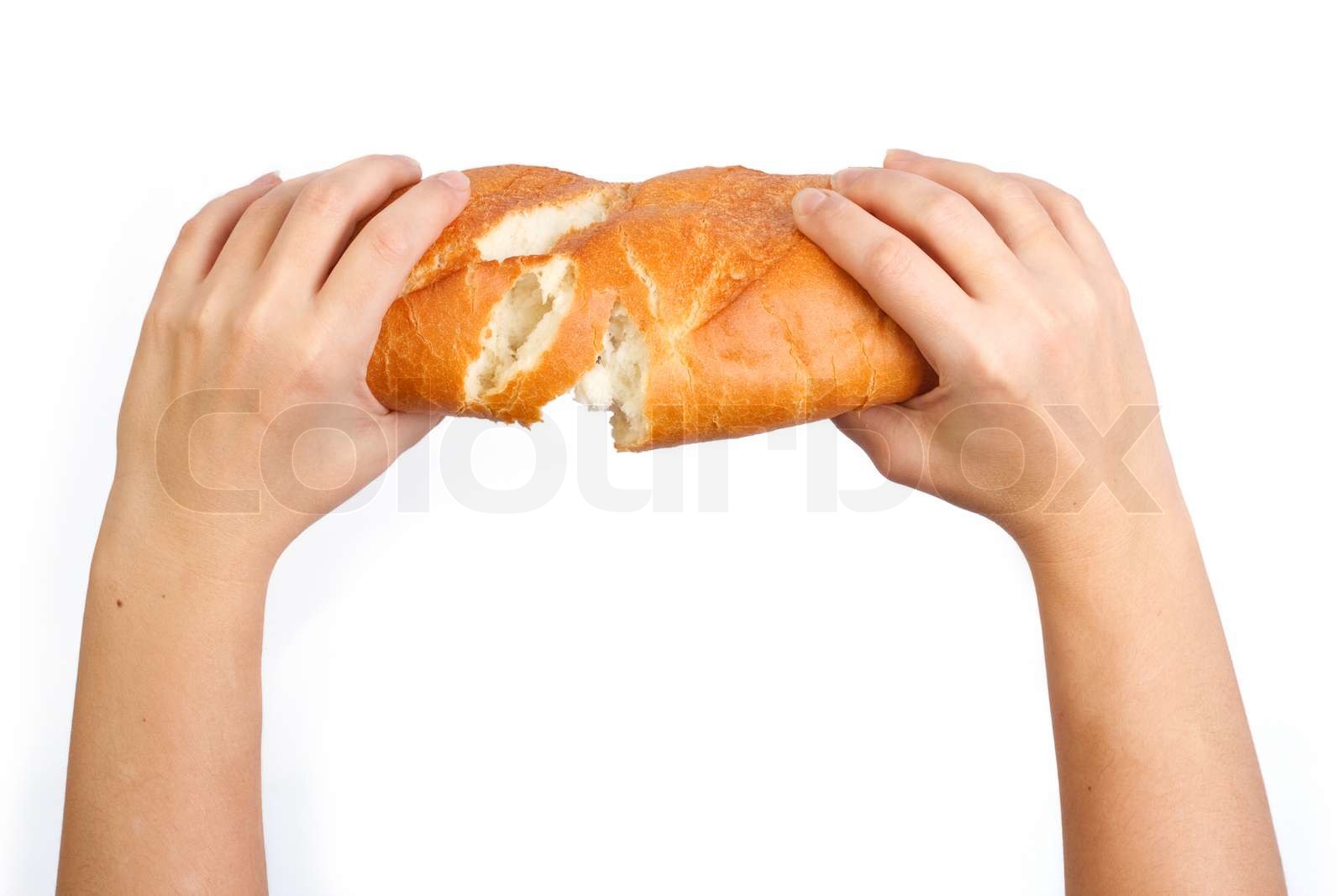 breaking of bread | Stock image | Colourbox