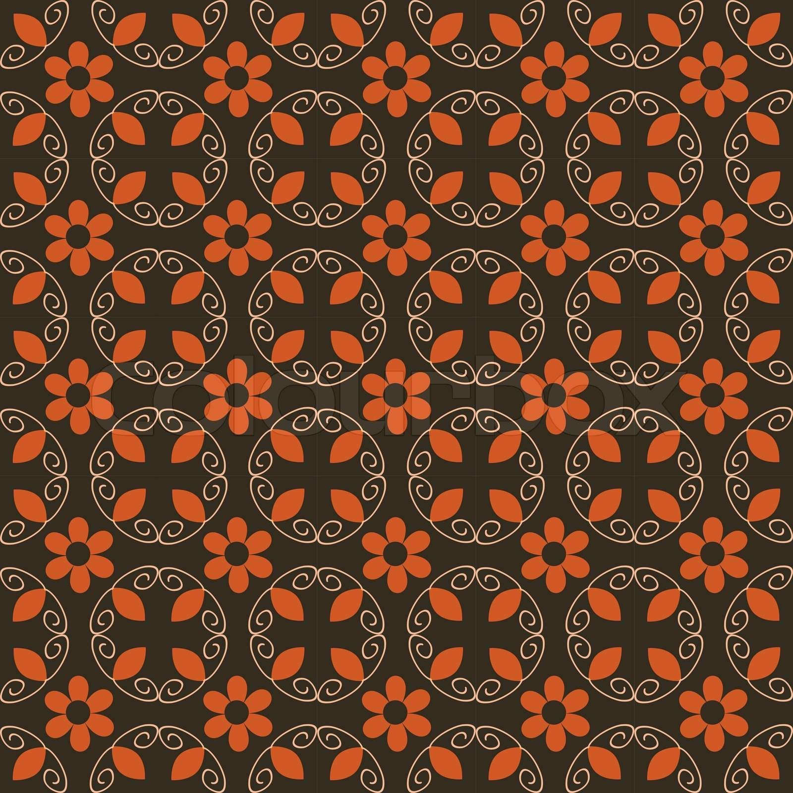 Seamless red and black ornamental texture | Stock vector | Colourbox