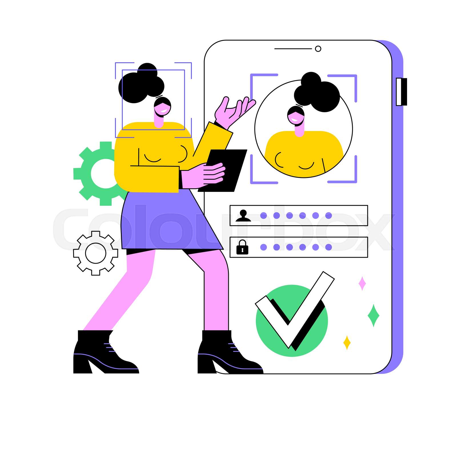 Verification Technologies Abstract Concept Vector Illustration Stock 4871