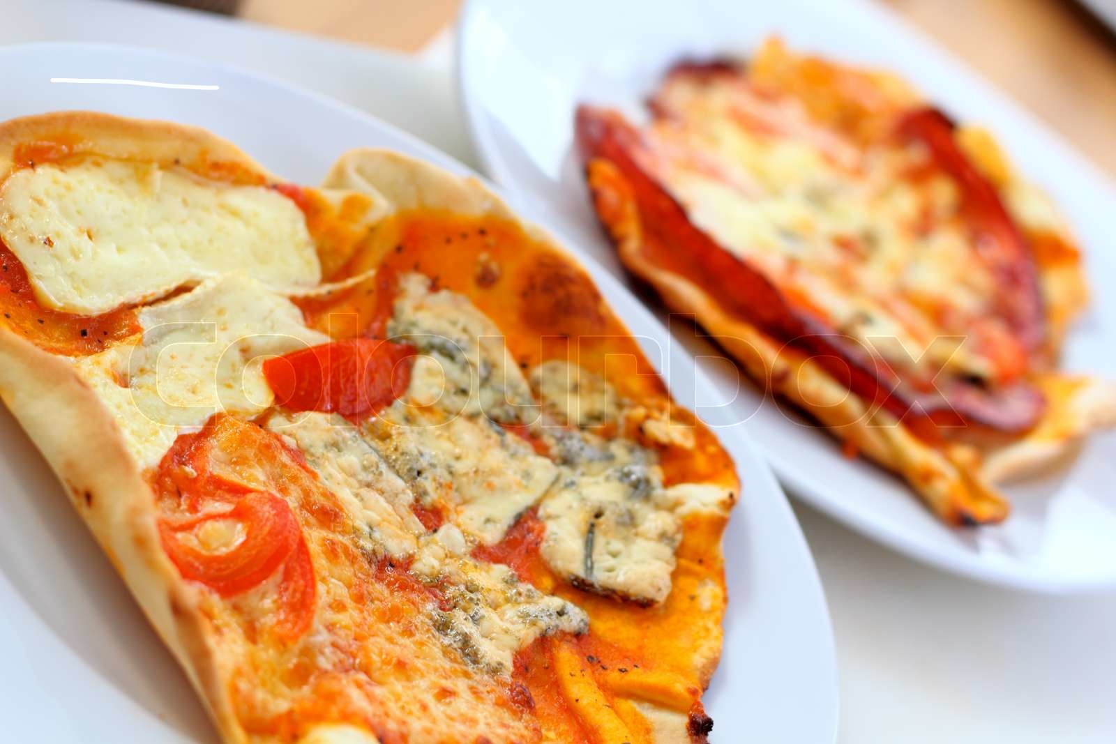 Piiza on the plate | Stock image | Colourbox