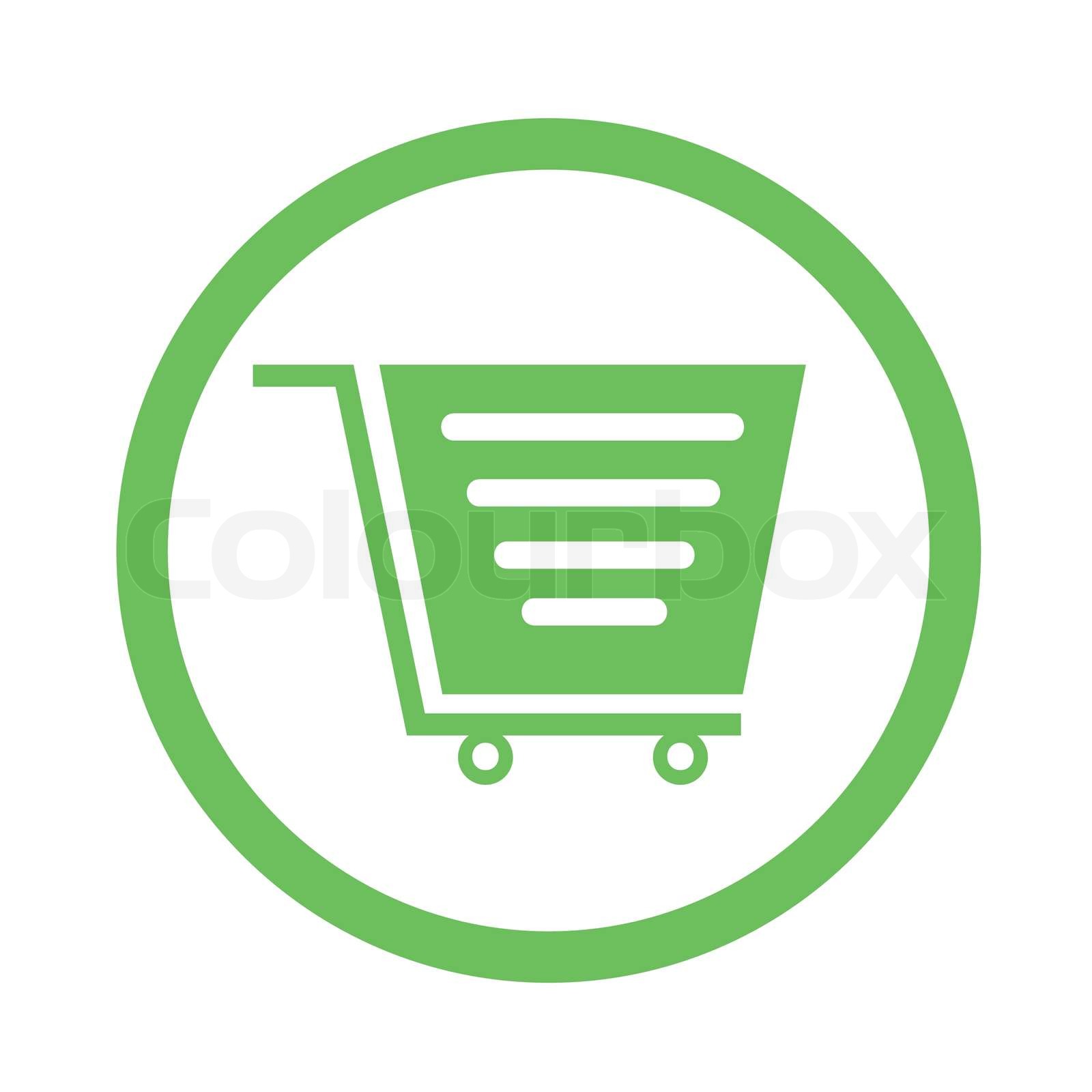 Supermarket icon in green | Stock vector | Colourbox
