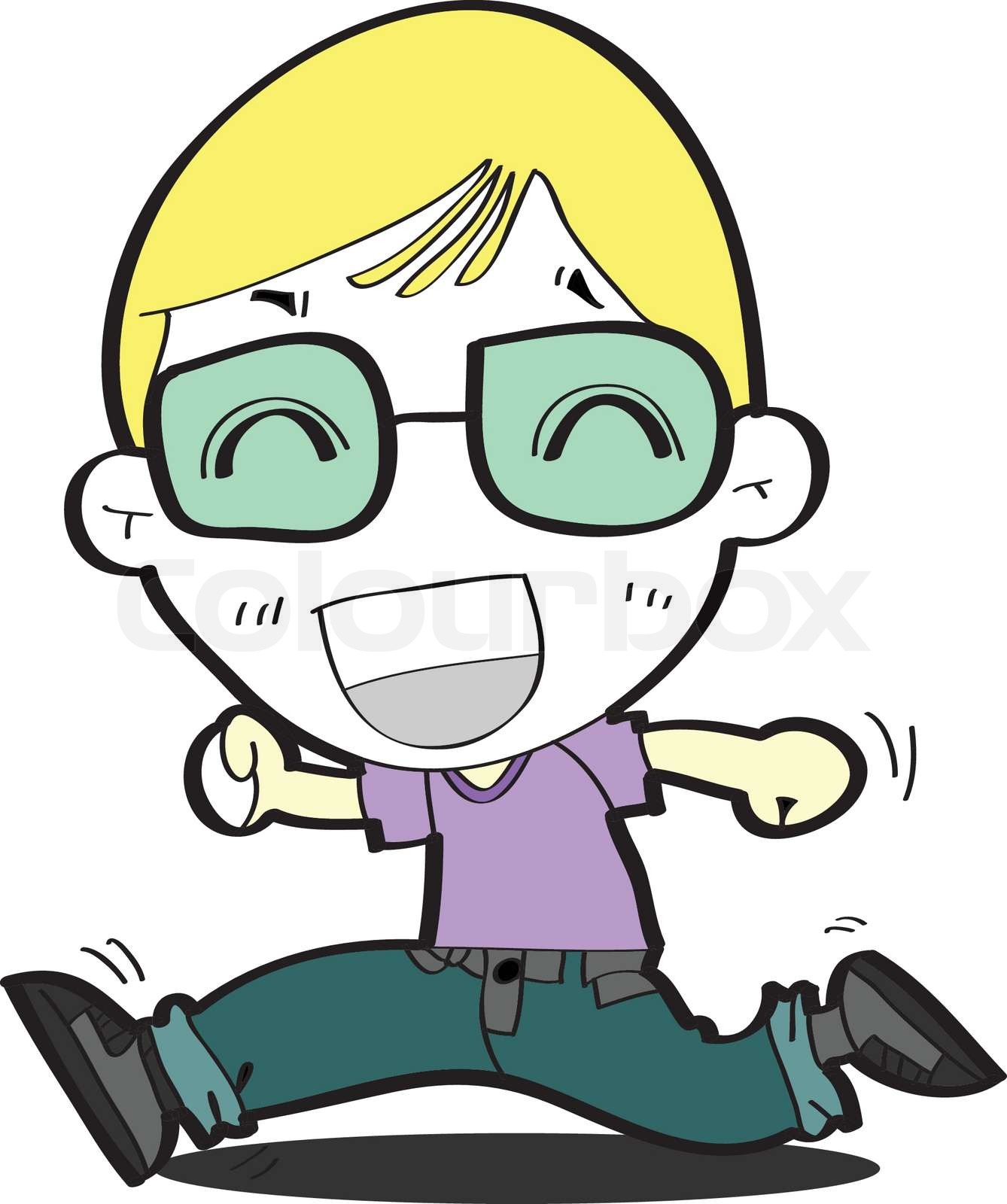 Boy,Funny cartoon | Stock vector | Colourbox