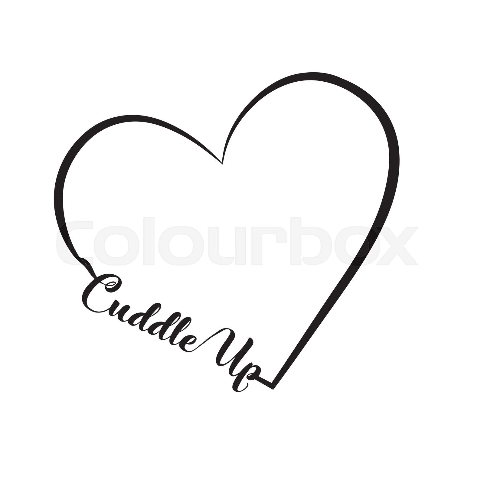 Heart with text Cuddle Up | Stock vector | Colourbox