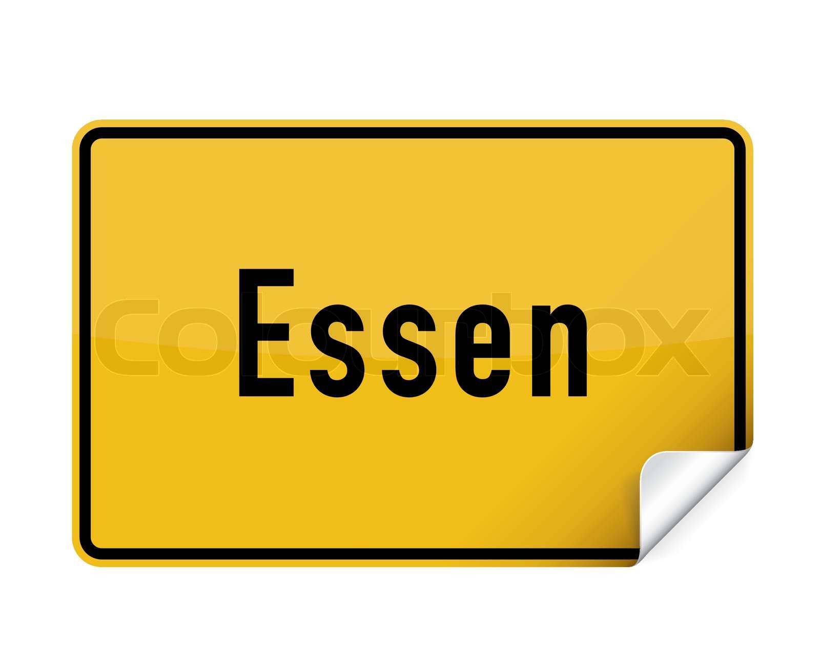 Aufkleber ortsschild - essen | Stock-Vektor | Colourbox