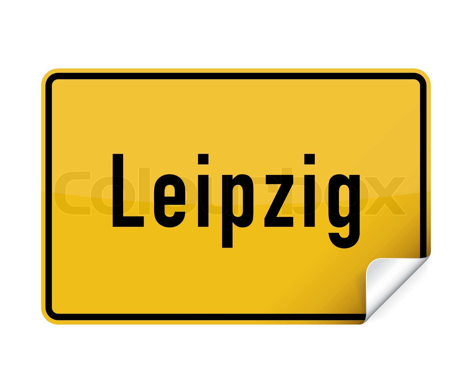 Aufkleber ortsschild - leipzig | Stock-Vektor | Colourbox