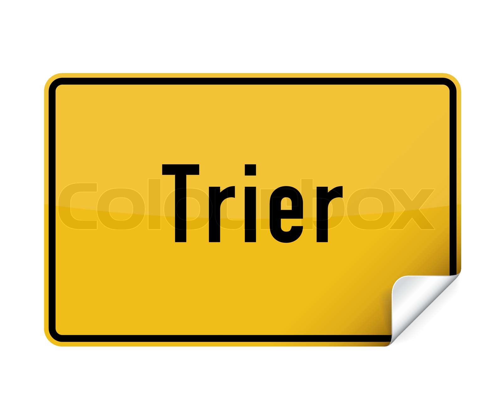 Aufkleber ortsschild - trier | Stock-Vektor | Colourbox