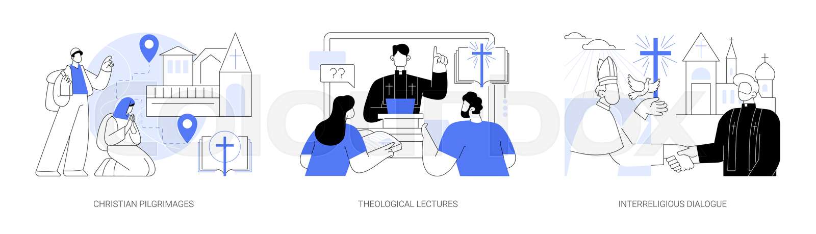Doctrine of god abstract concept vector illustrations. | Stock vector ...