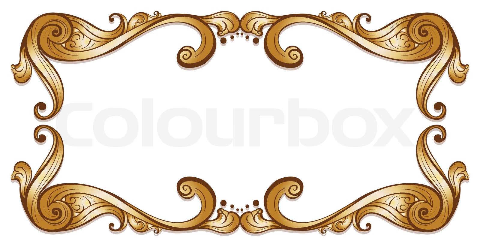 A bold brown border | Stock vector | Colourbox