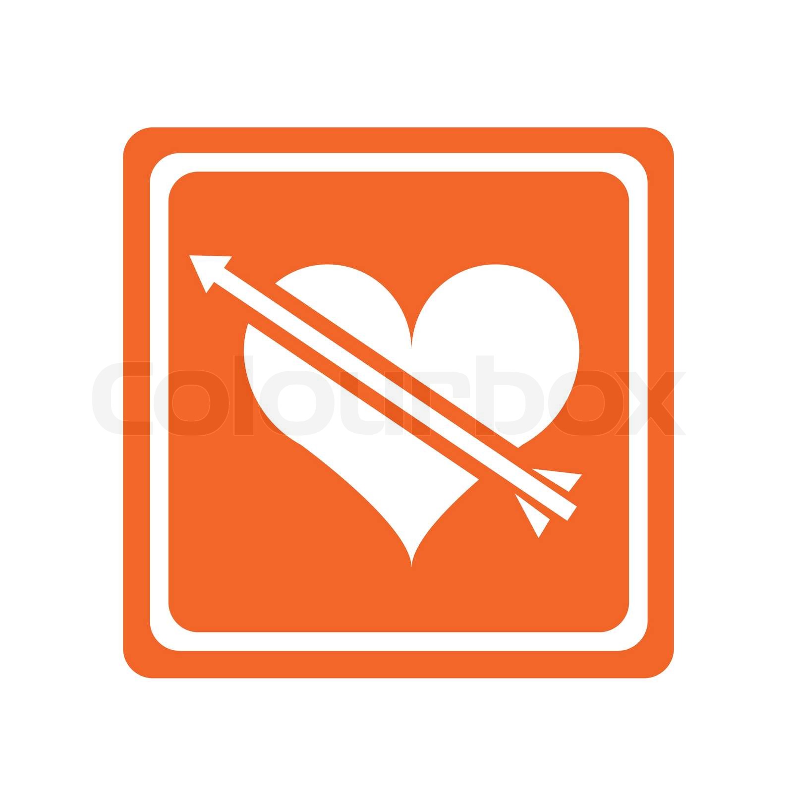 Love sign in orange | Stock vector | Colourbox