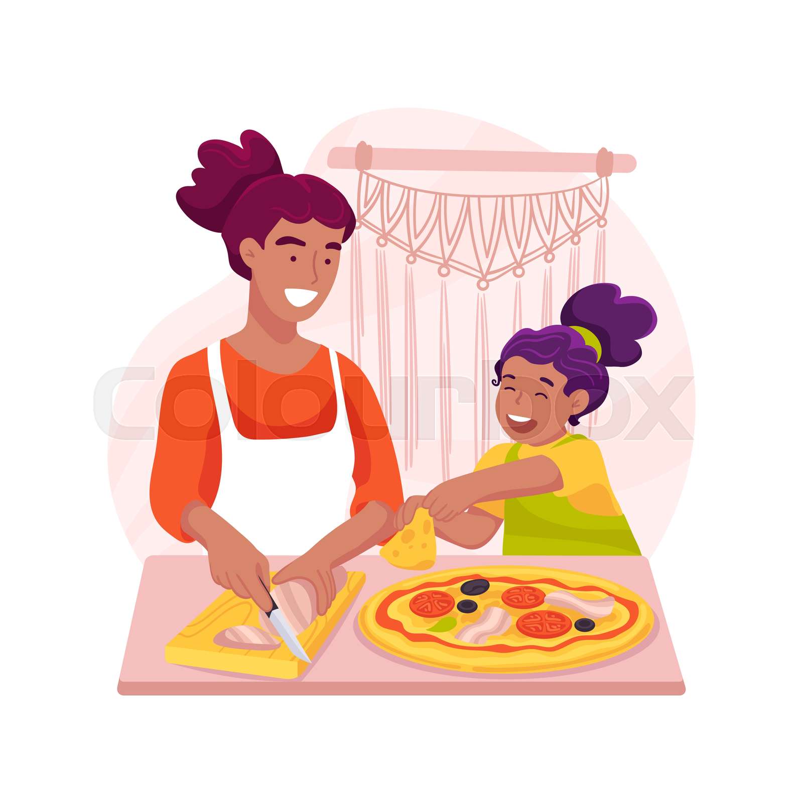 Pizza ingredients isolated cartoon vector illustration. | Stock vector ...