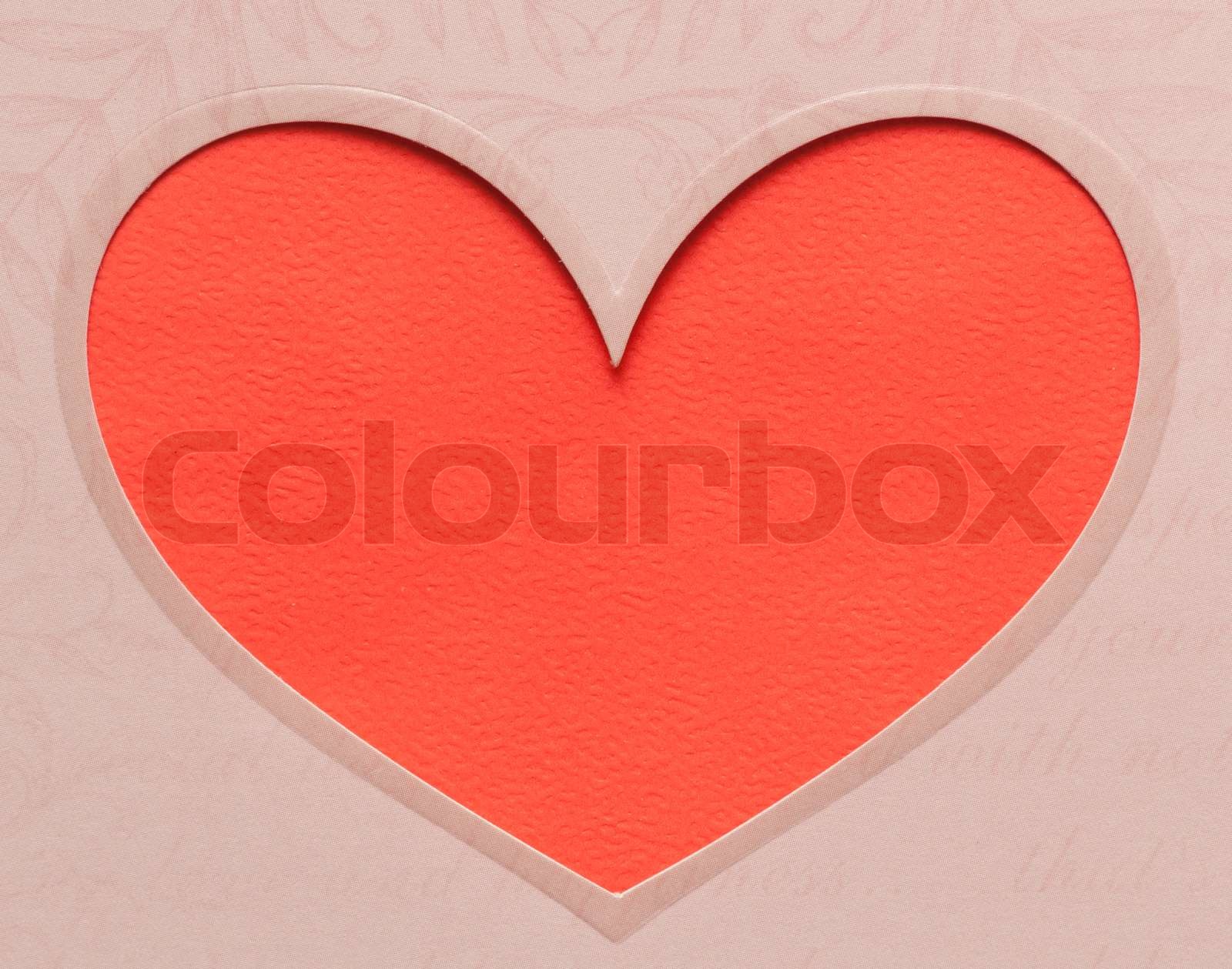 red heart paper | Stock image | Colourbox