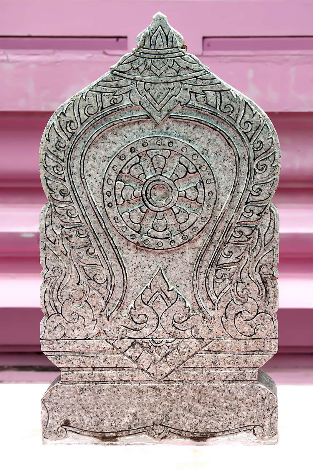 Stone boundary marker of temple | Stock image | Colourbox