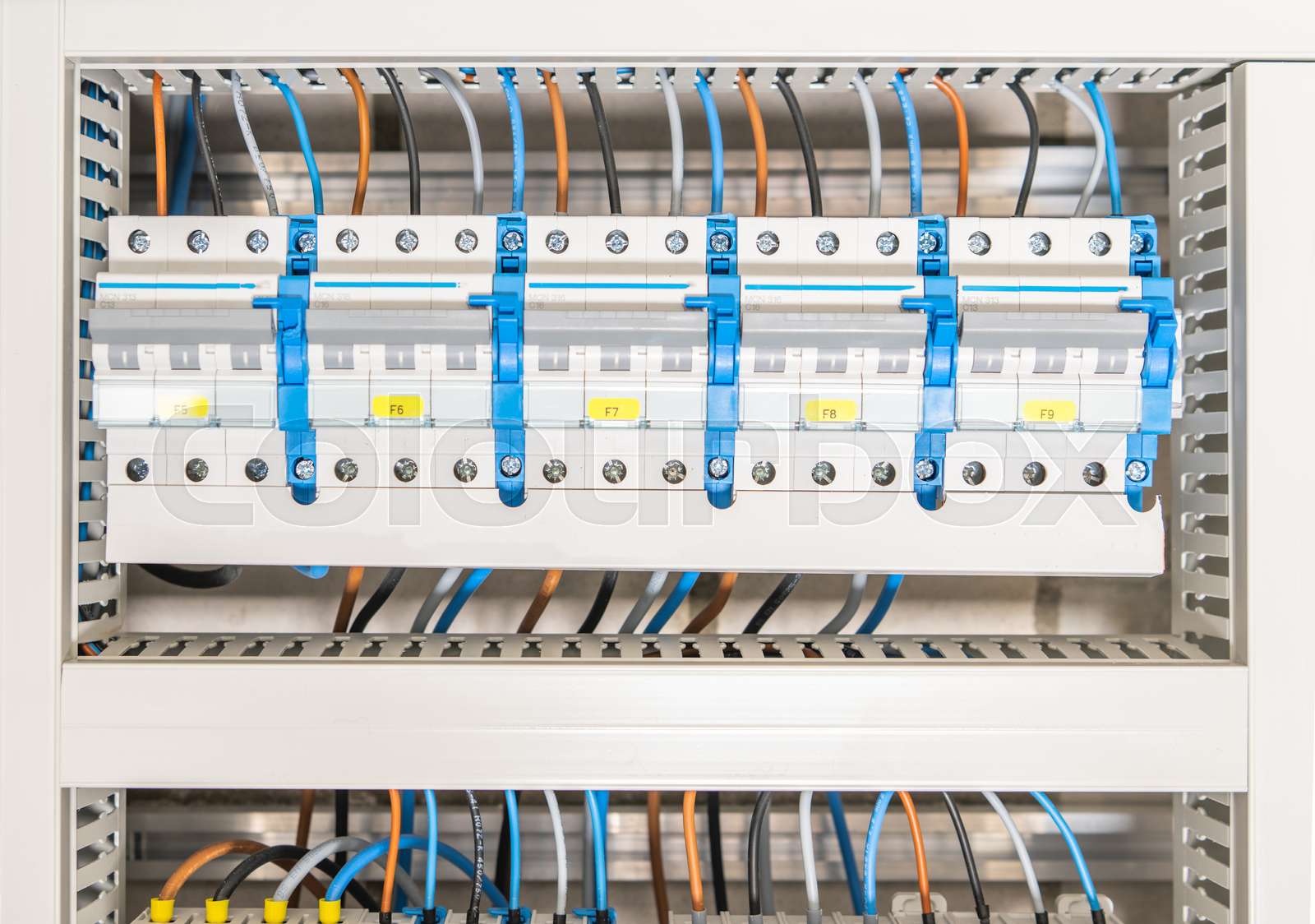 Newly Installed Residential Building Fuses Box | Stock image | Colourbox