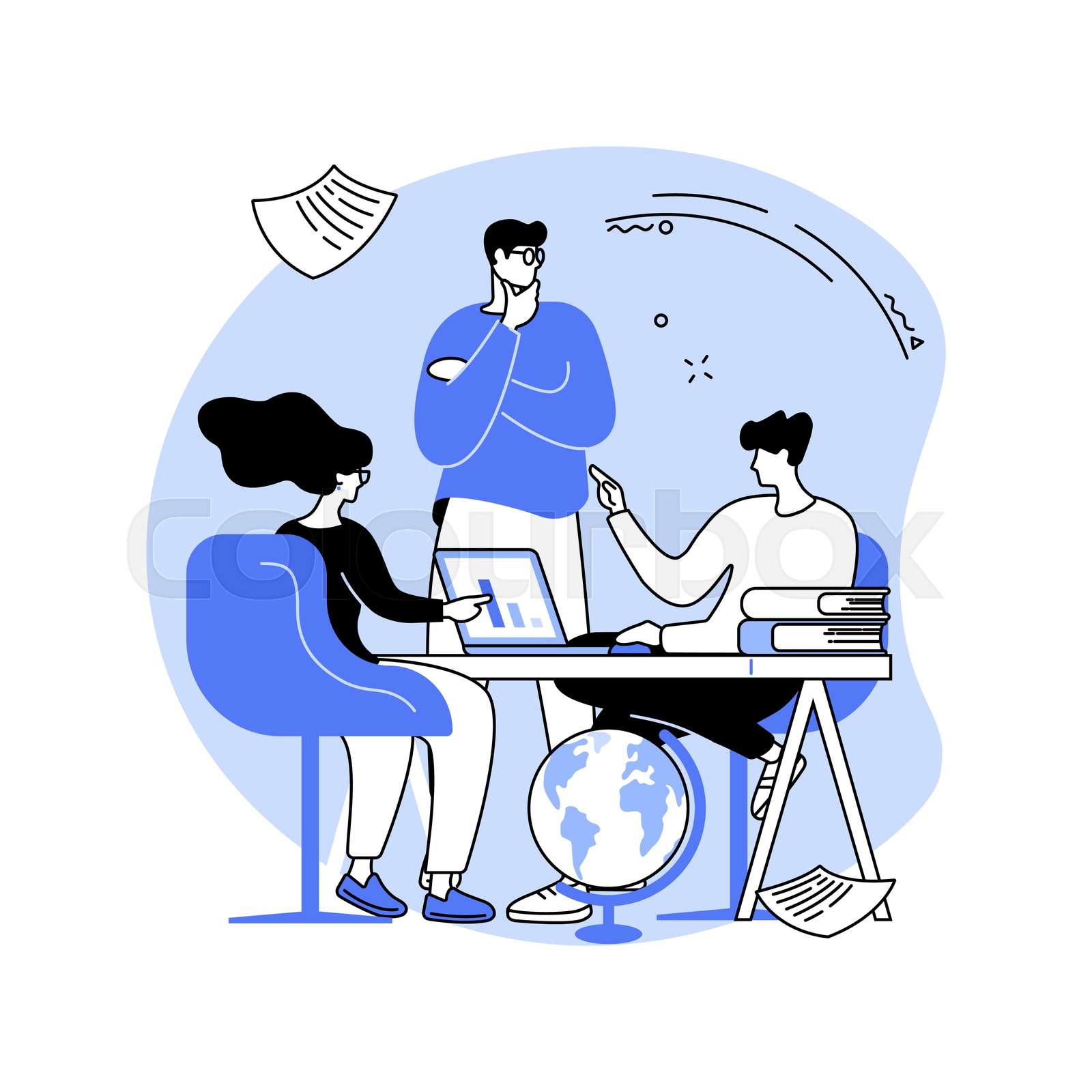 Student teamwork isolated cartoon vector illustrations. | Stock vector ...