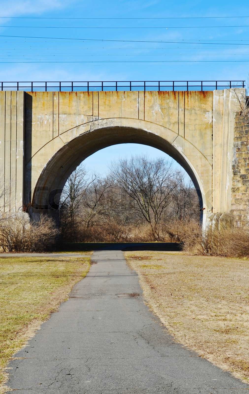 path under stone bridge | Stock image | Colourbox