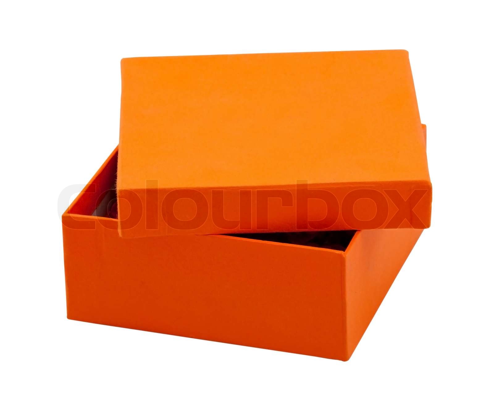 open orange box | Stock image | Colourbox