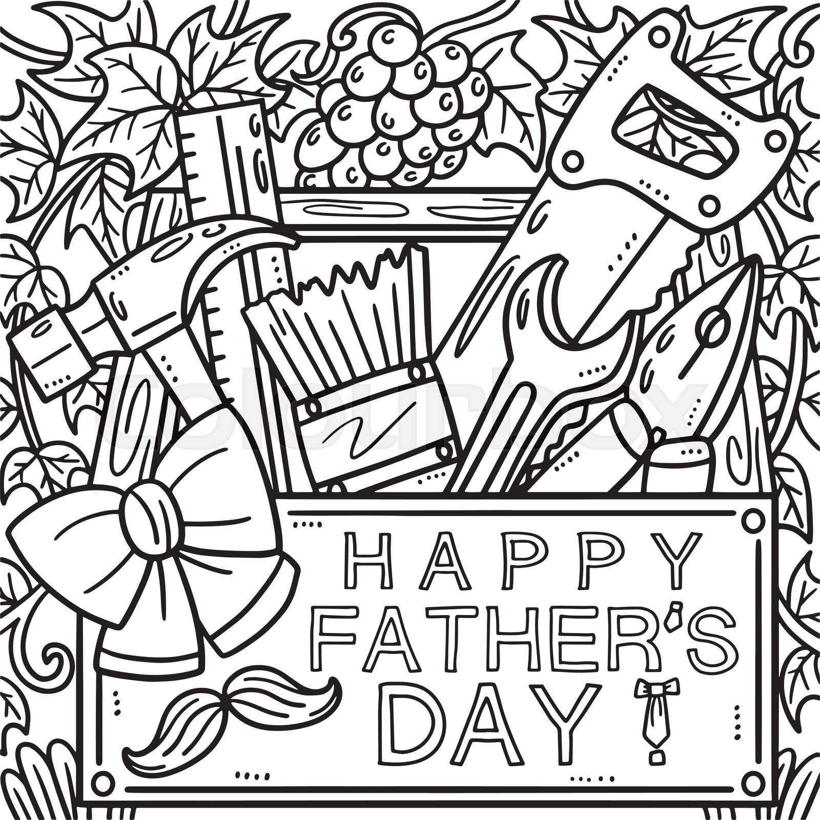Fathers Day Coloring Page Tools