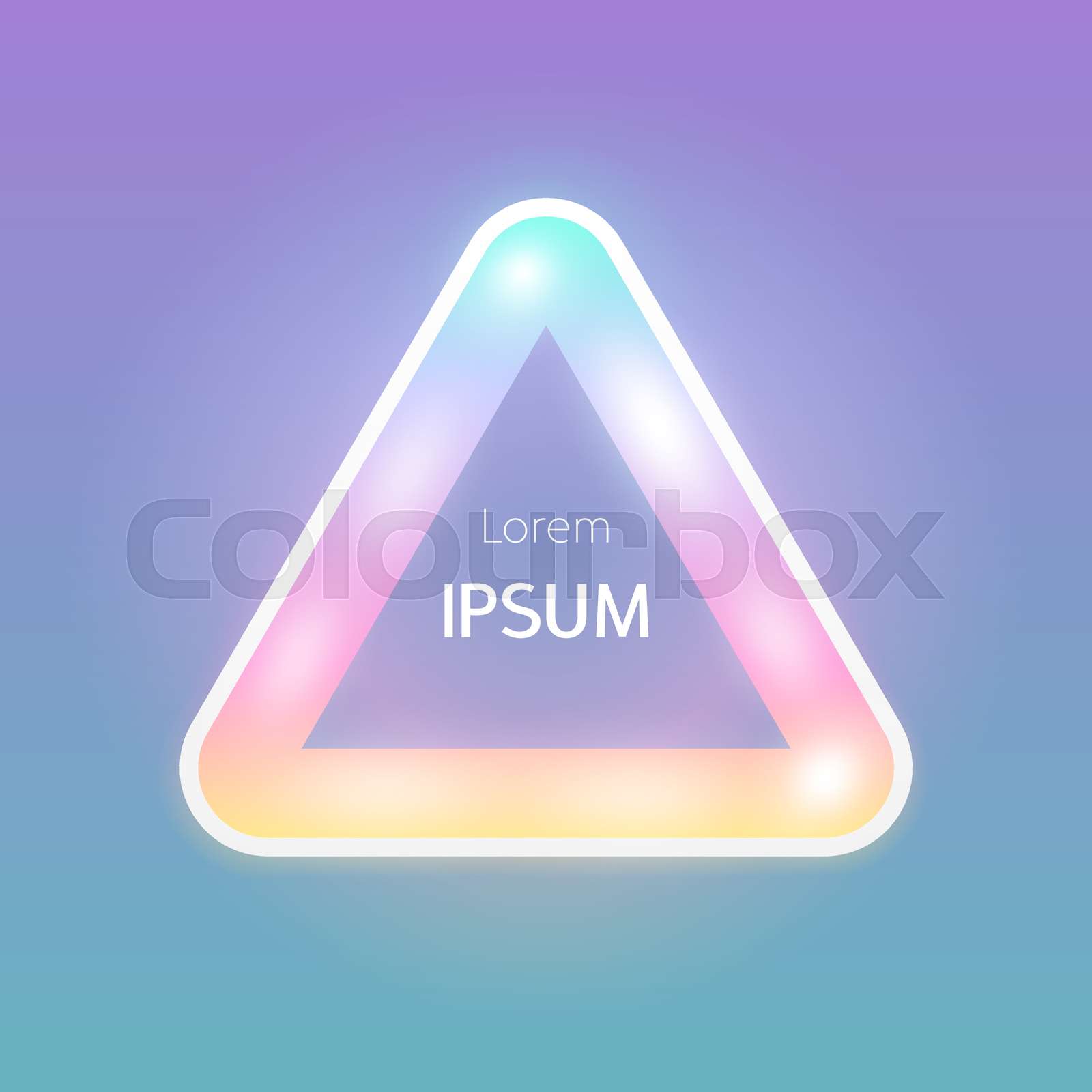 Triangle Shape LED Lamp RGB Color Icon | Stock vector | Colourbox