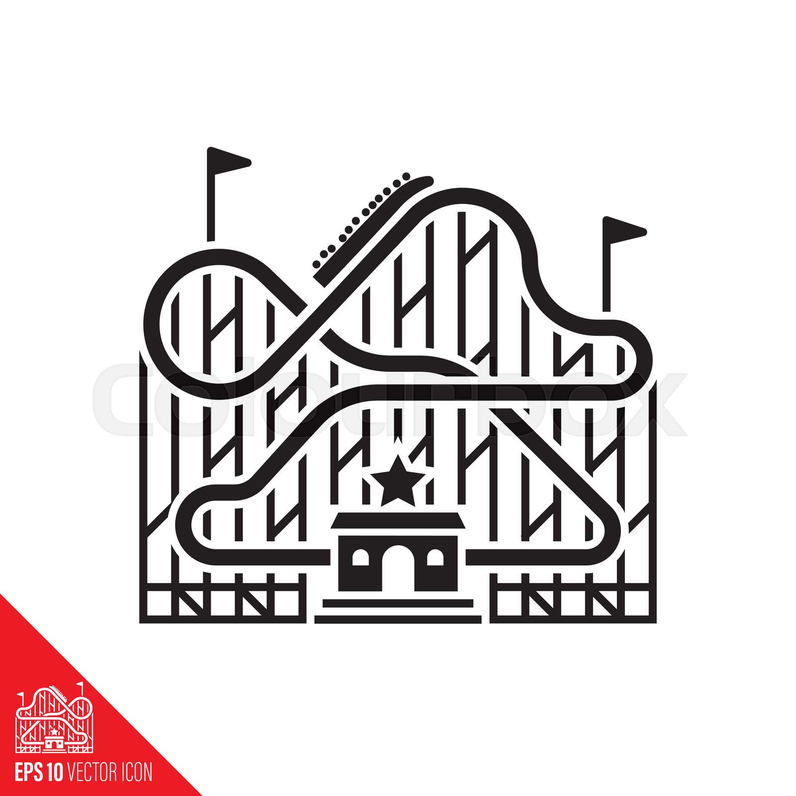 Roller coaster vector icon | Stock vector | Colourbox