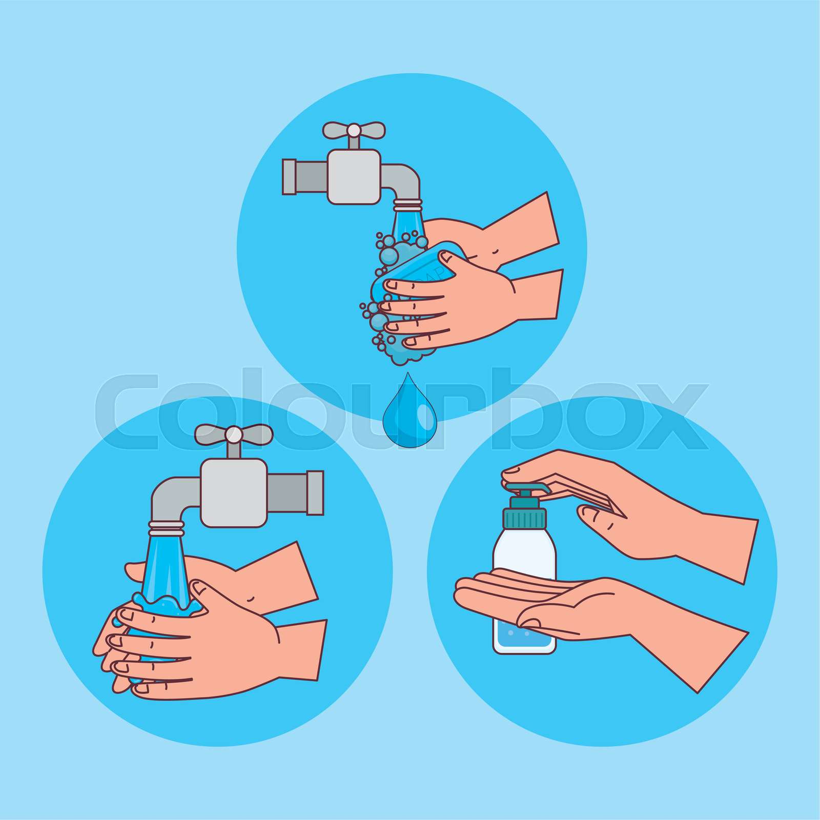 Wash Hands Sign Vector