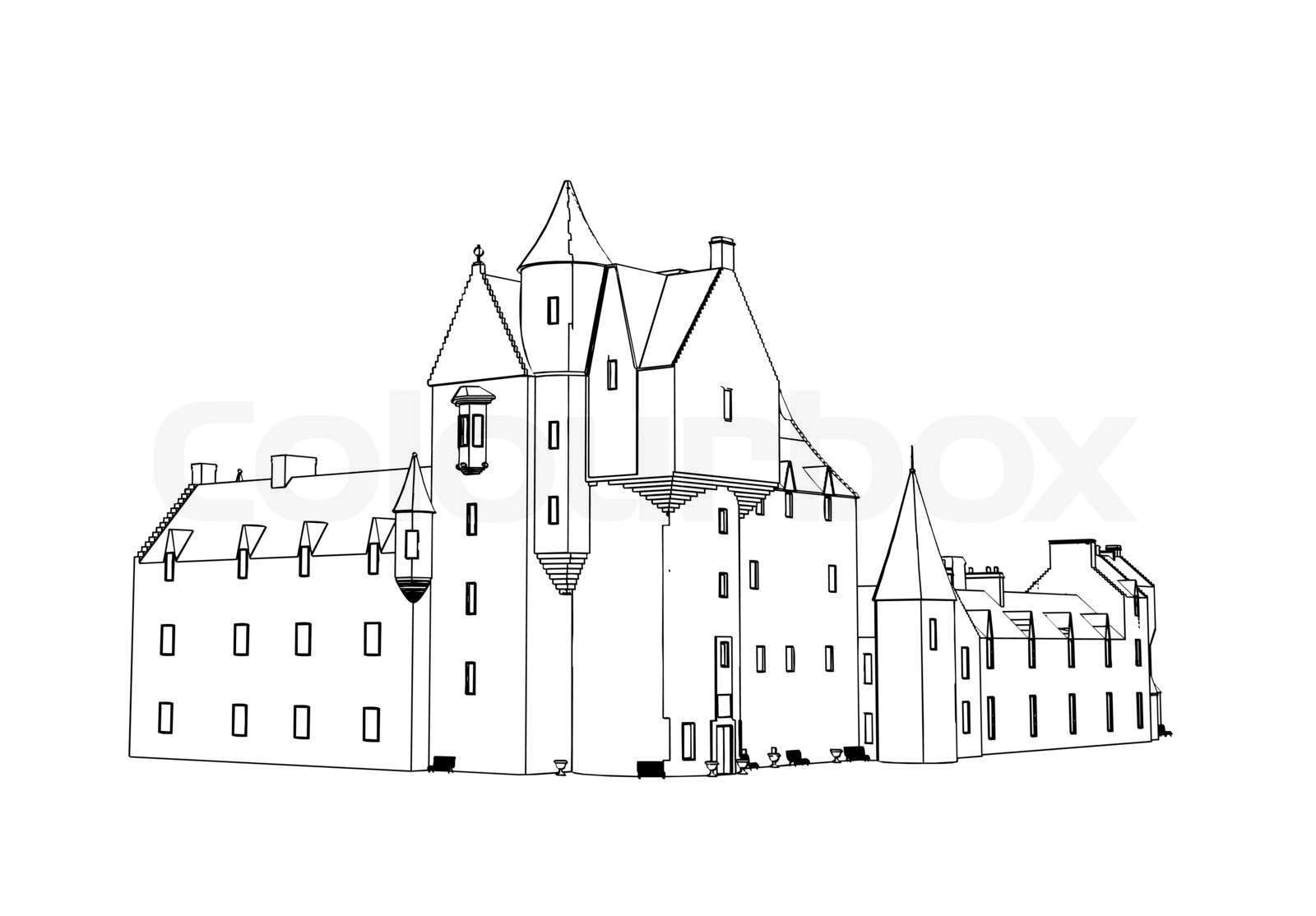 Castle House sketch | Stock image | Colourbox