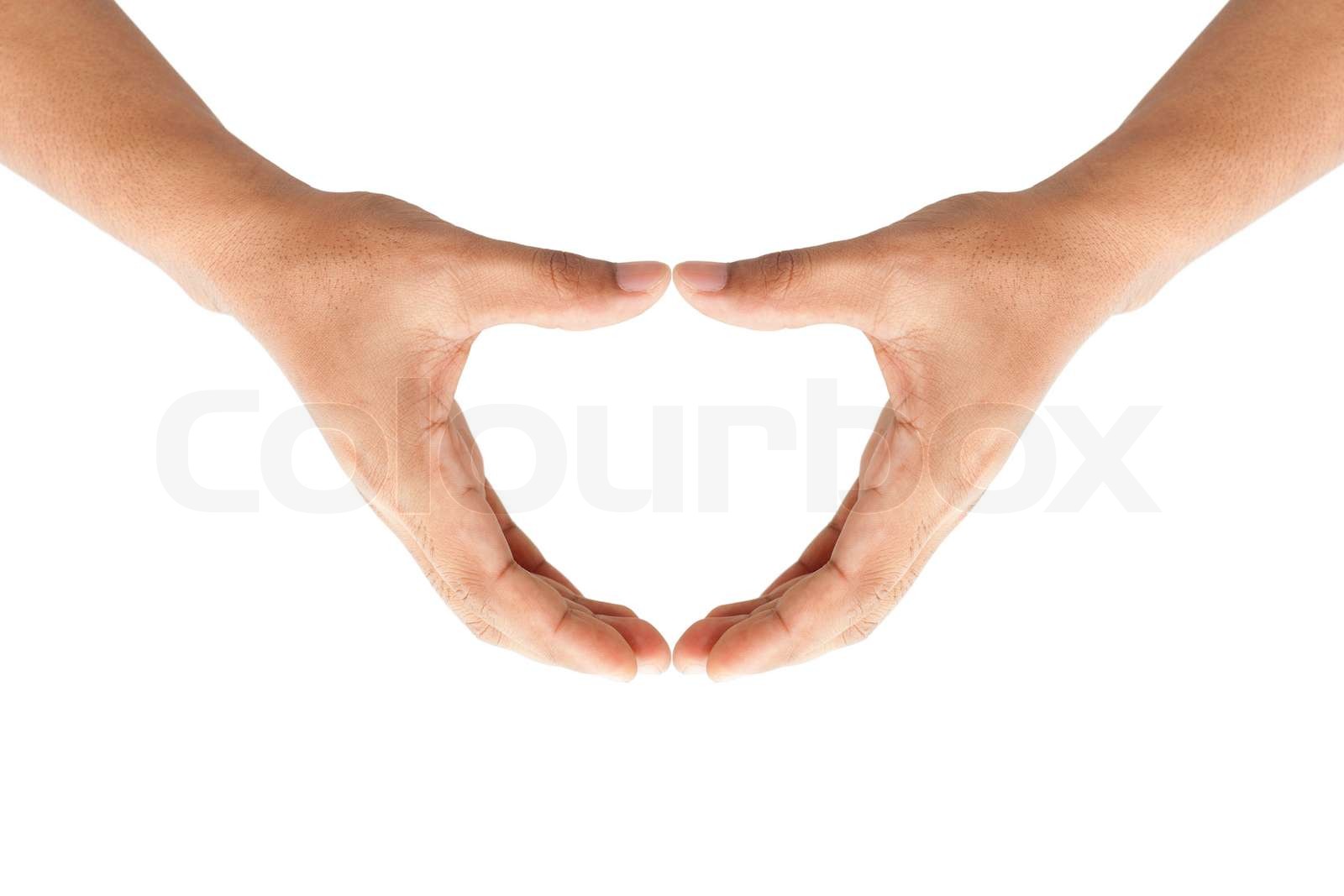 Human hands forming a heart | Stock image | Colourbox