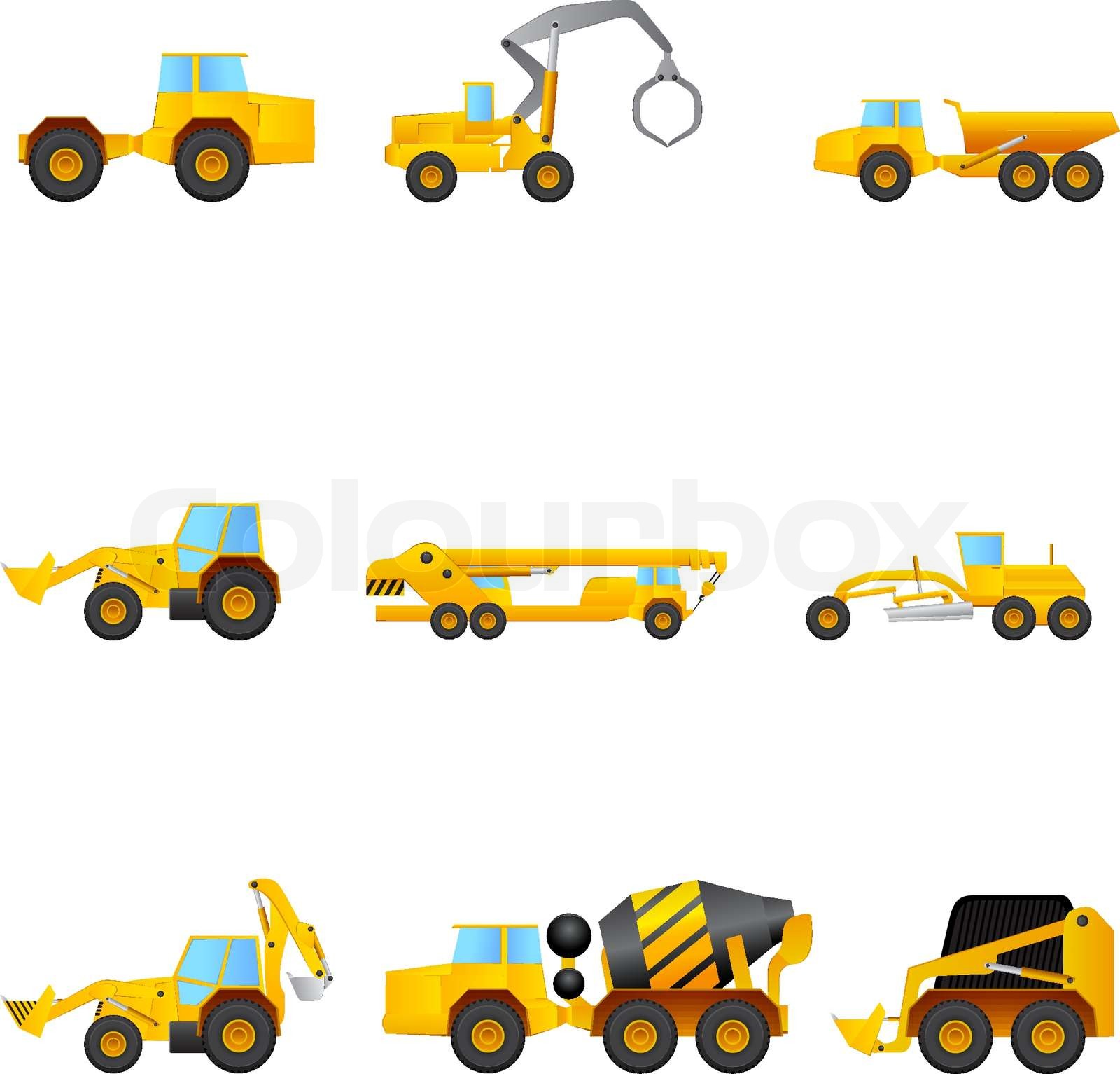 set of Building machines | Stock vector | Colourbox