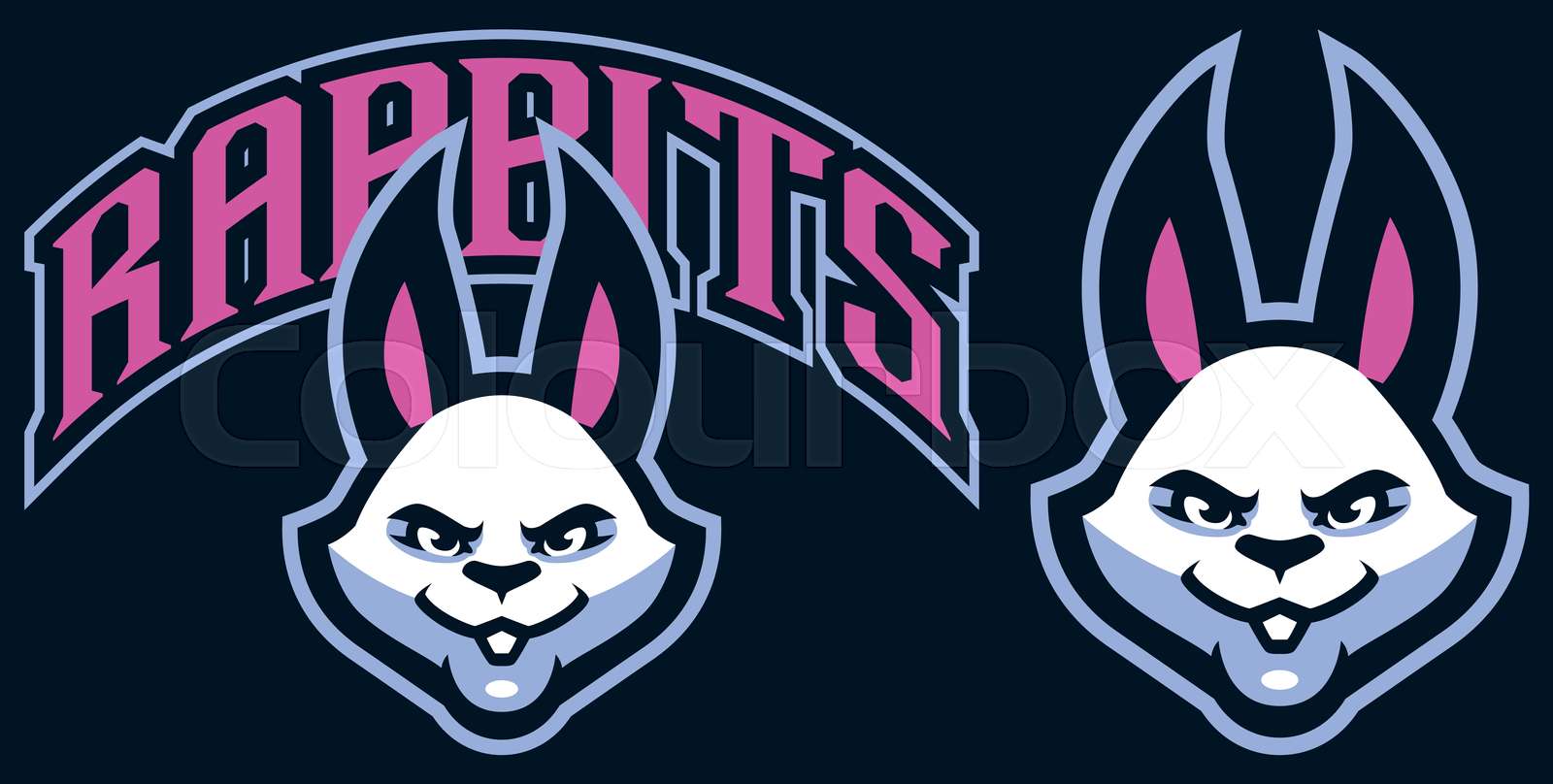 Rabbits Team Mascot | Stock vector | Colourbox