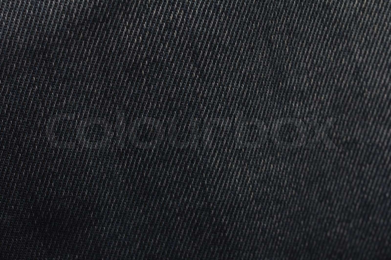 background of black denim macro | Stock image | Colourbox