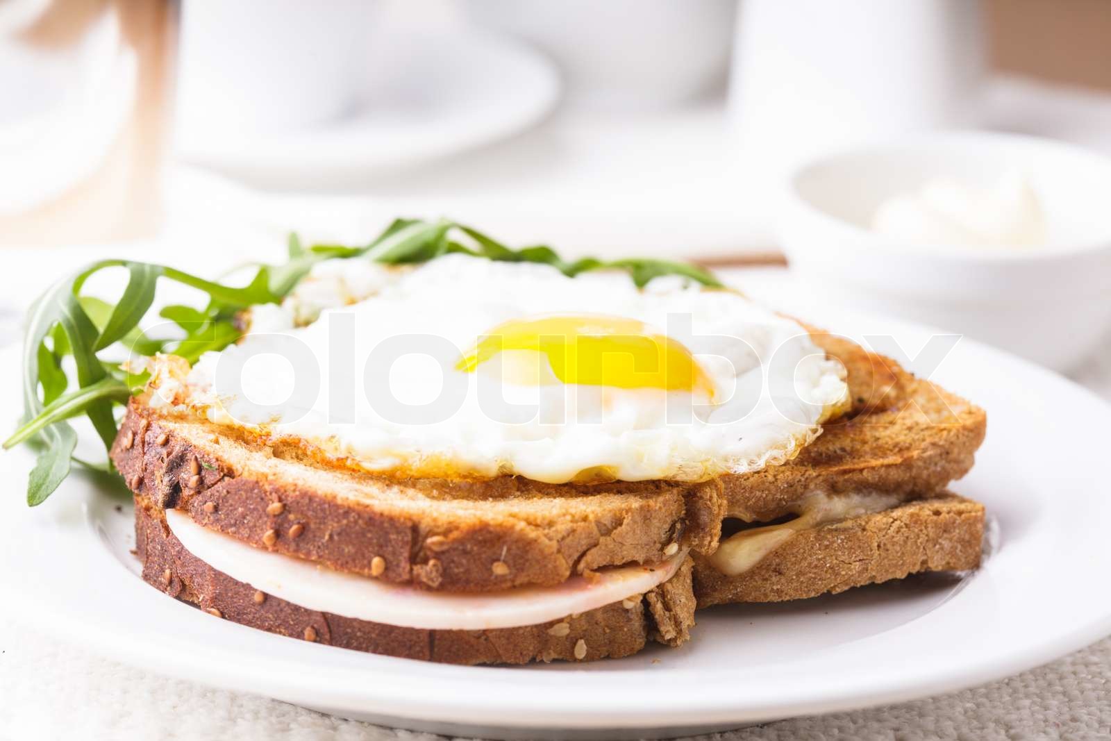 pariser, toast, ost | Stock foto | Colourbox