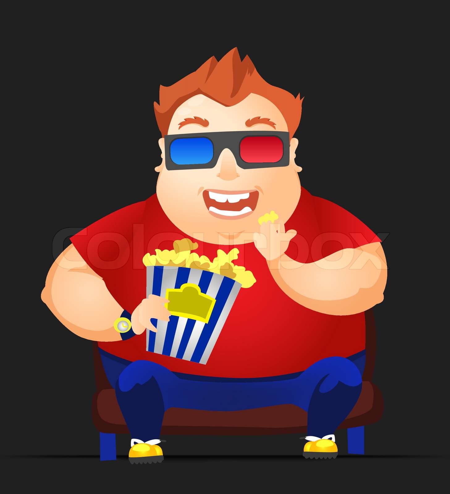 Cheerful Chubby Men | Stock vector | Colourbox