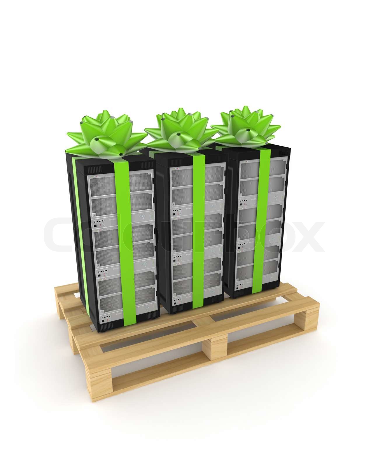 Servers on a pallet | Stock image | Colourbox