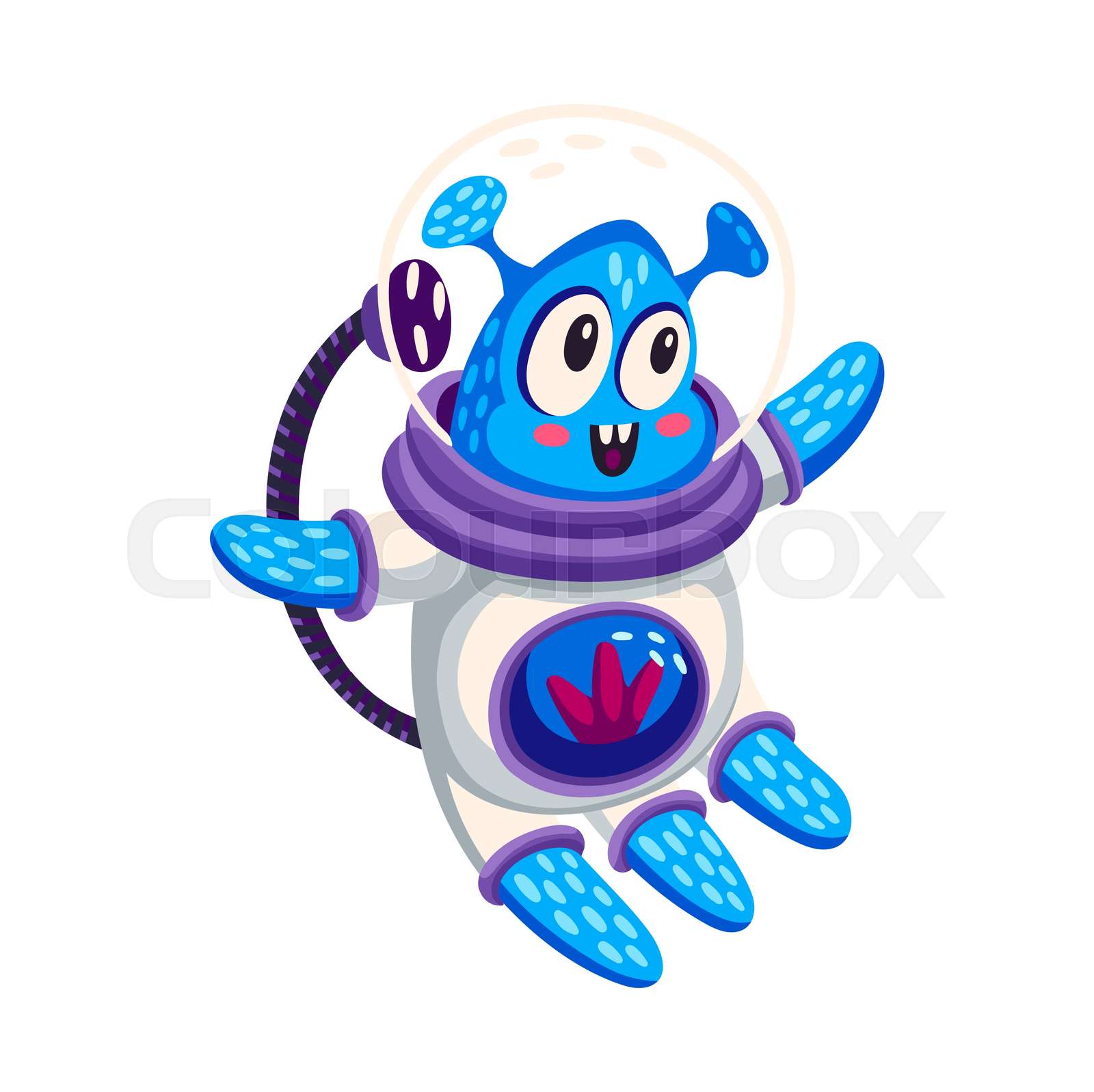 Cosmo being isolated cartoon kids alien character | Stock vector ...