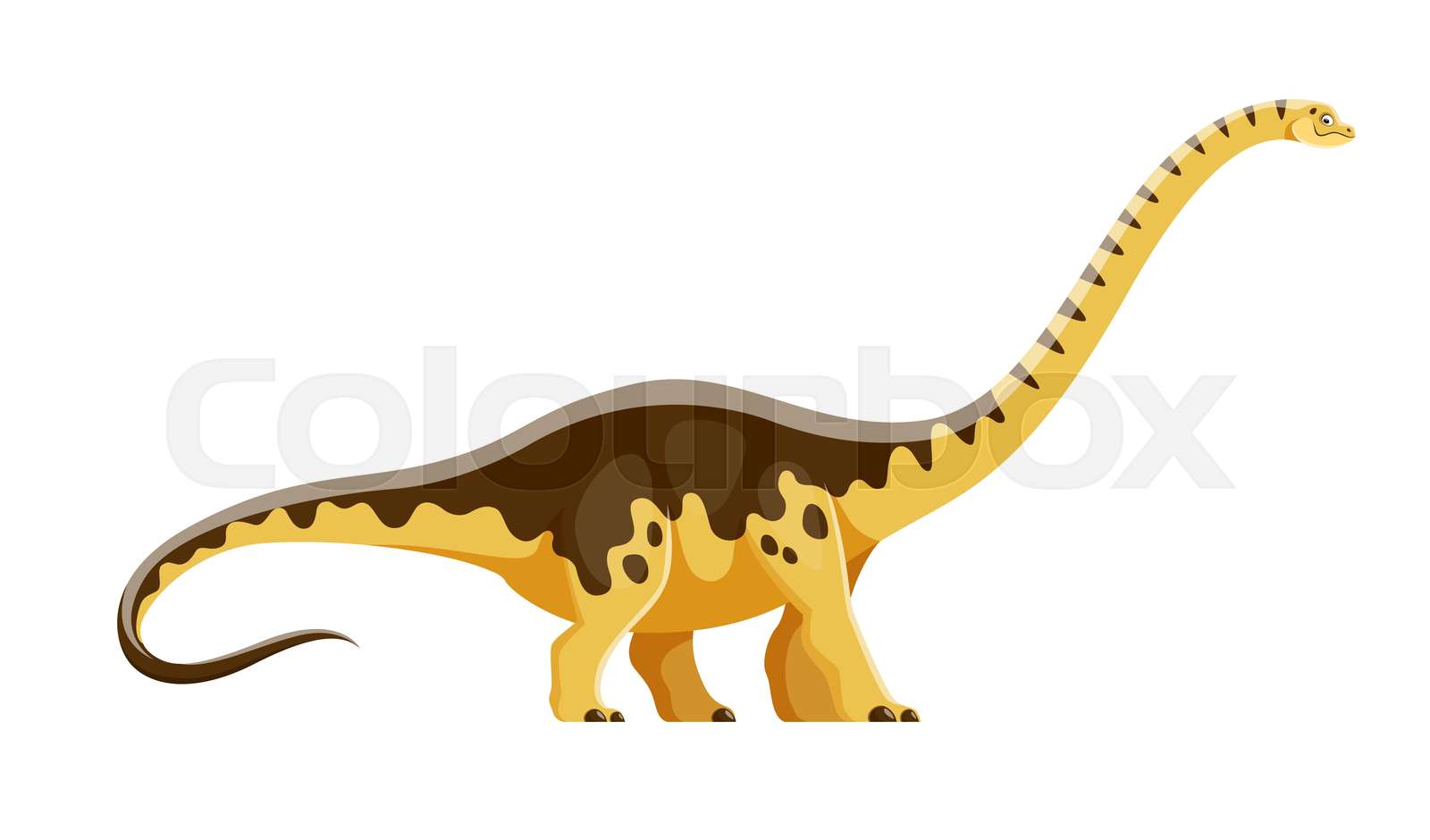Cartoon Hypselosaurus dinosaur comical character | Stock vector | Colourbox