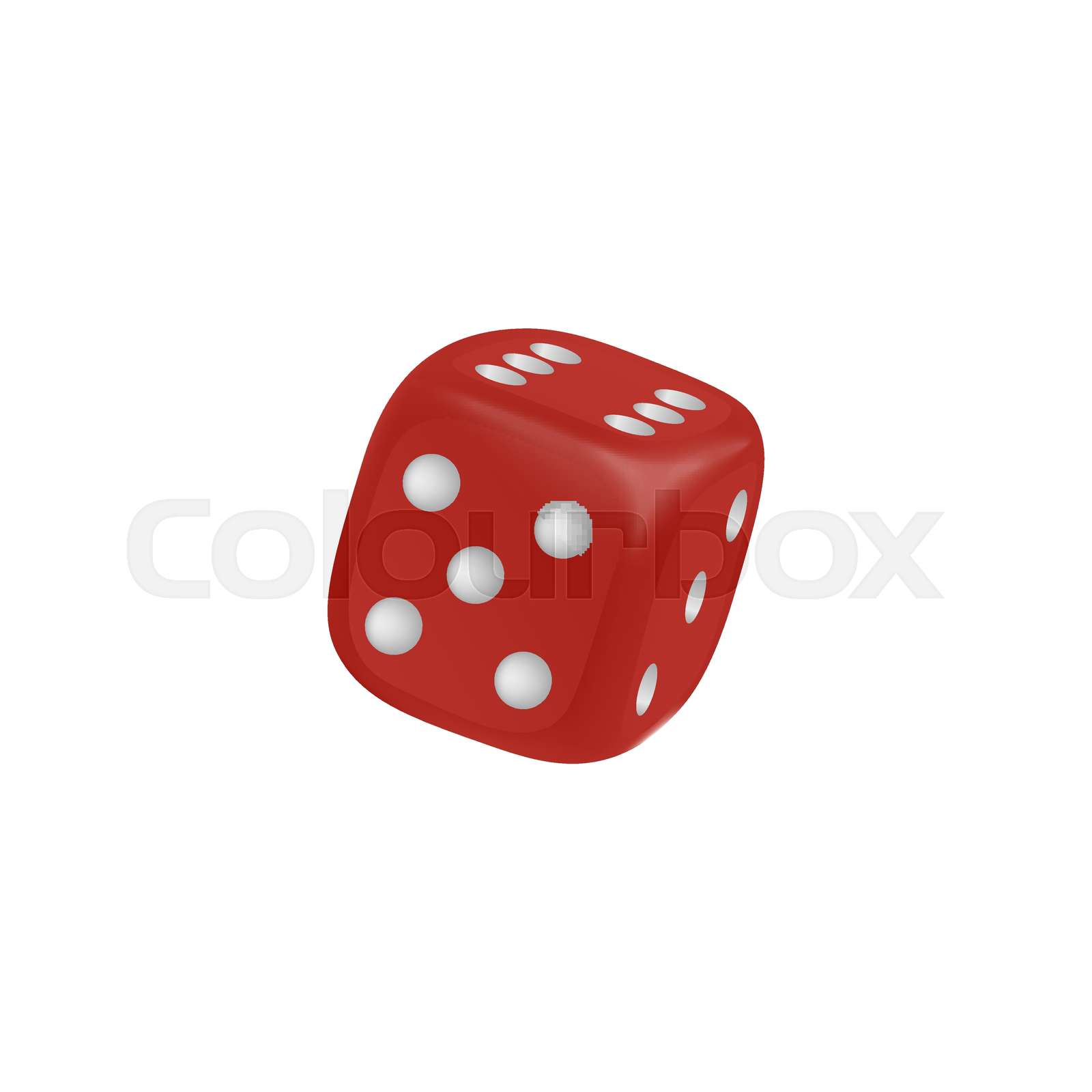 terning, rød, terninger | Stock vektor | Colourbox