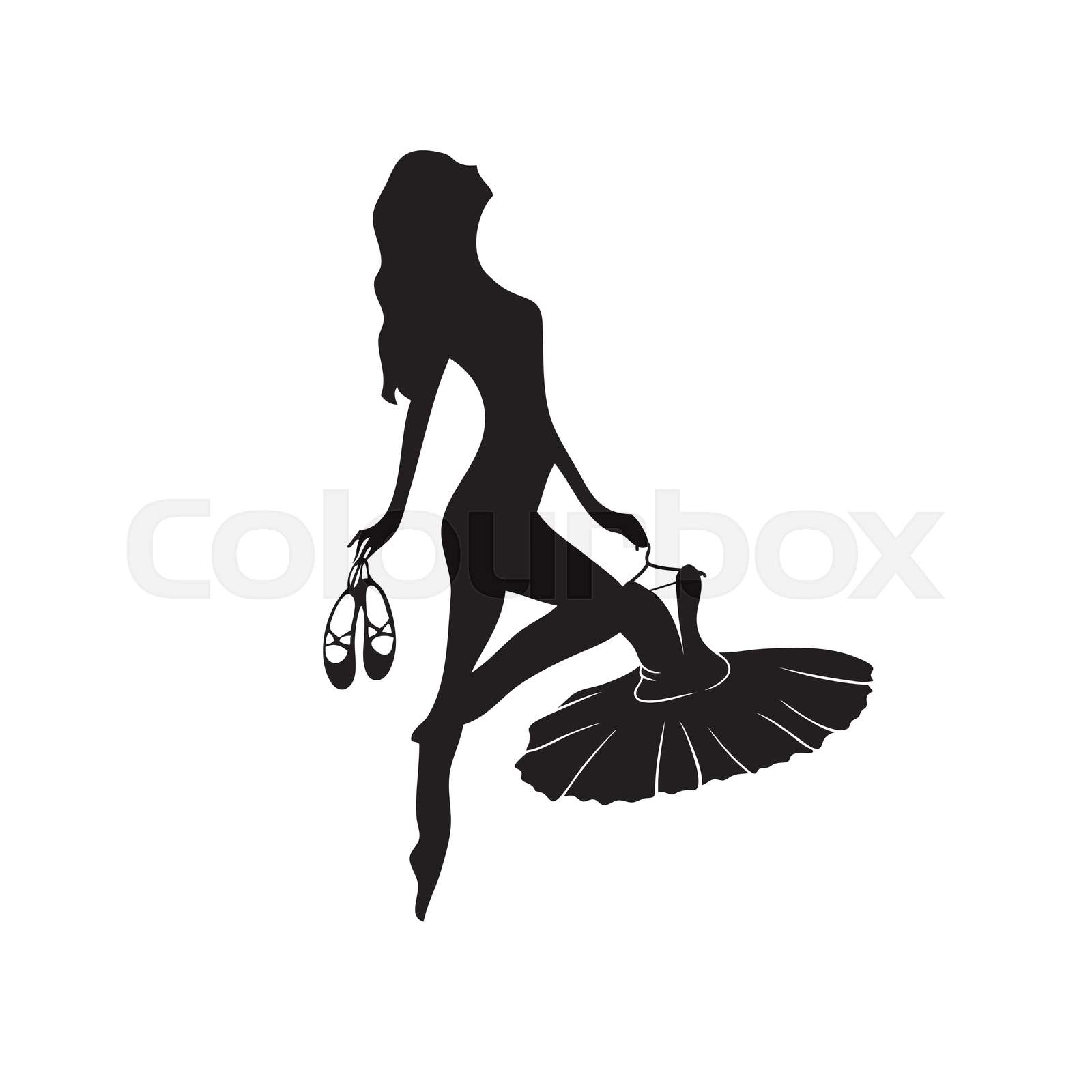 Young girl ballerina | Stock vector | Colourbox