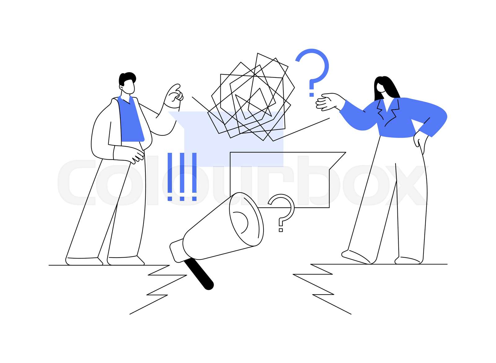 Communication gap abstract concept vector illustration. | Stock vector ...