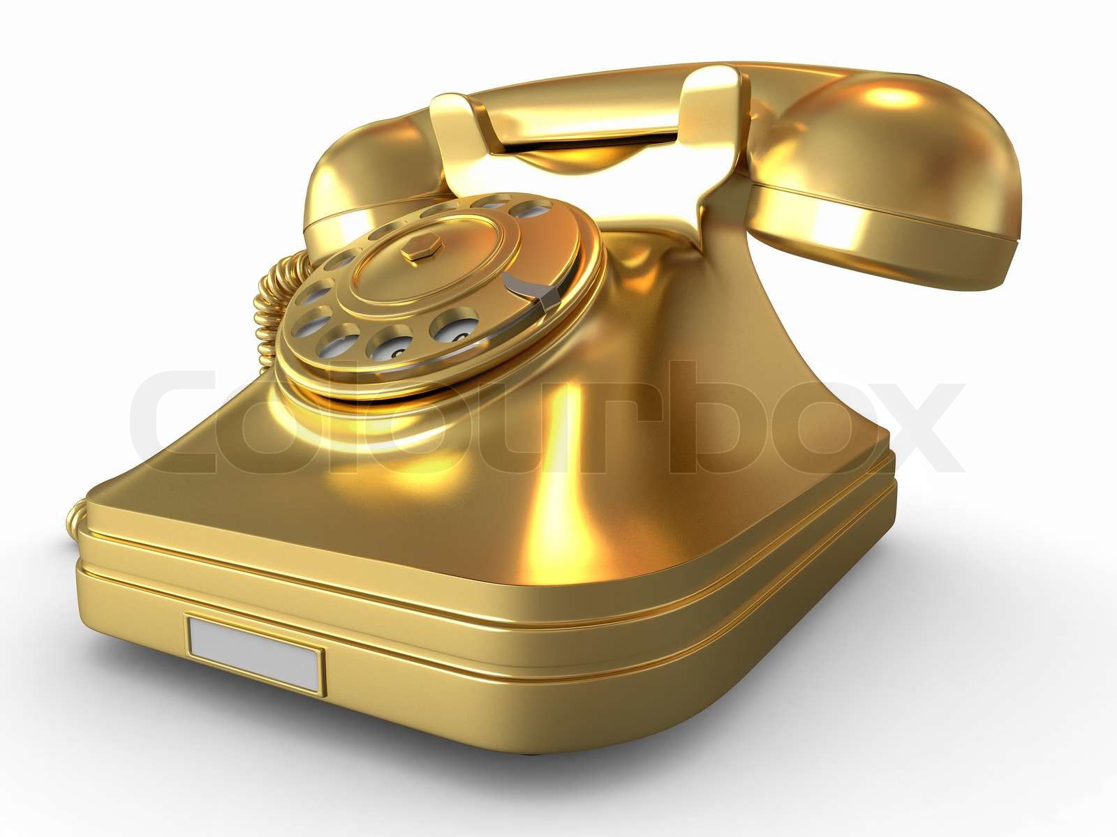 Golden phone | Stock image | Colourbox
