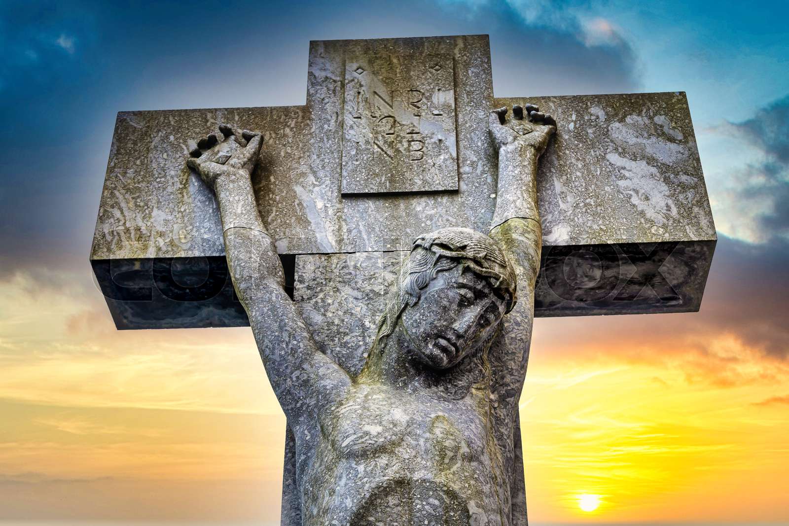 Symbol resurrection Jesus on the cross | Stock image | Colourbox