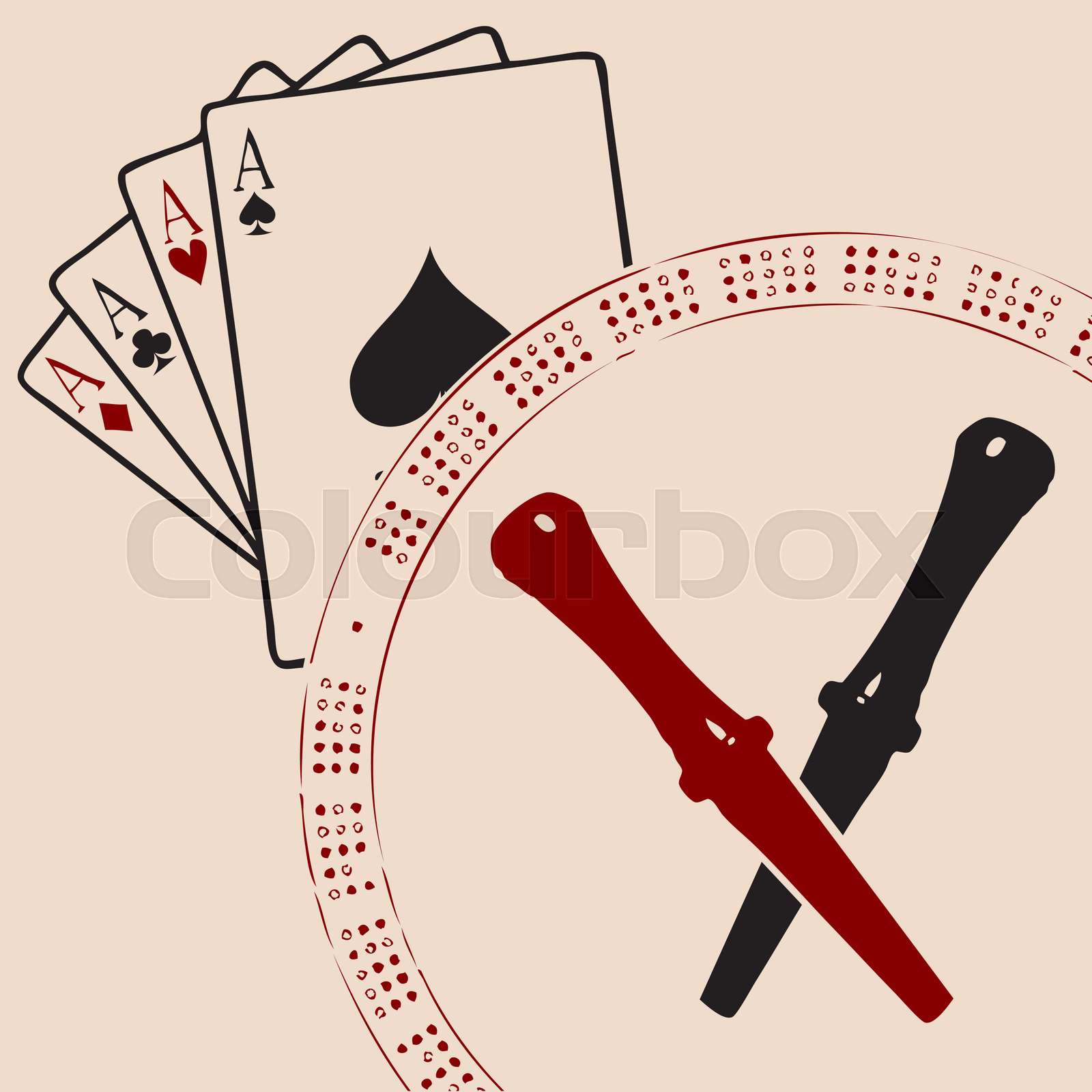 Cribbage is two player card game | Stock vector | Colourbox