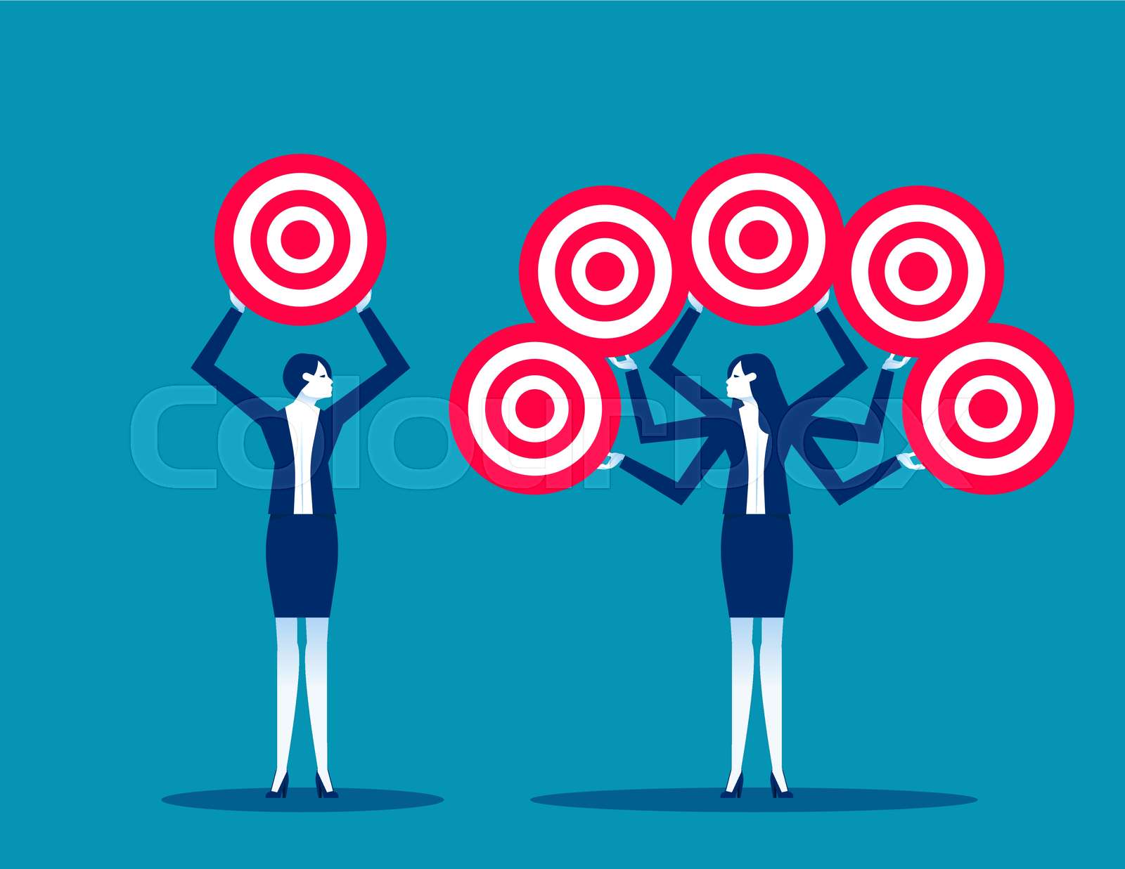 Each person's different goals. Business successfully vector ...