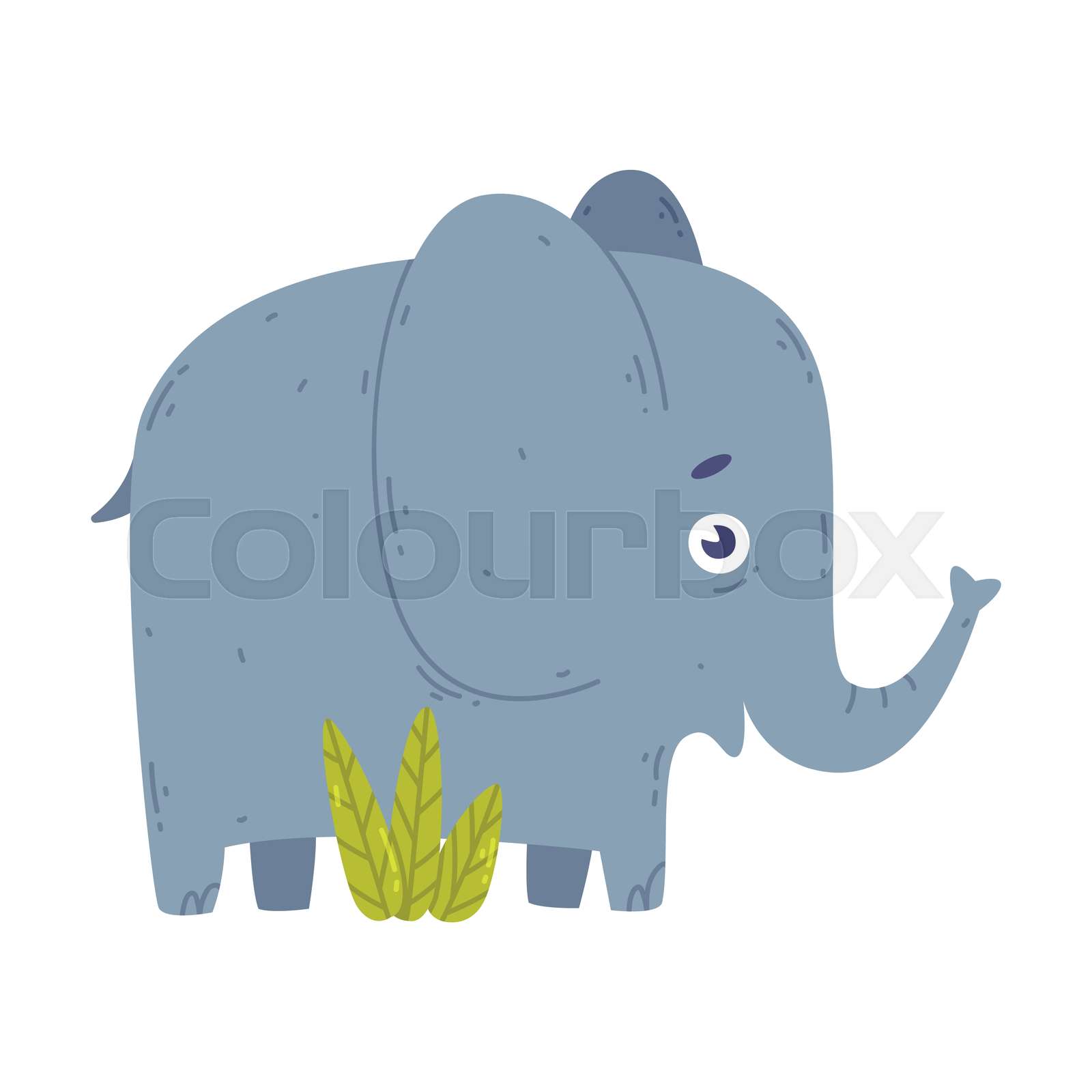 Baby Elephant Side View