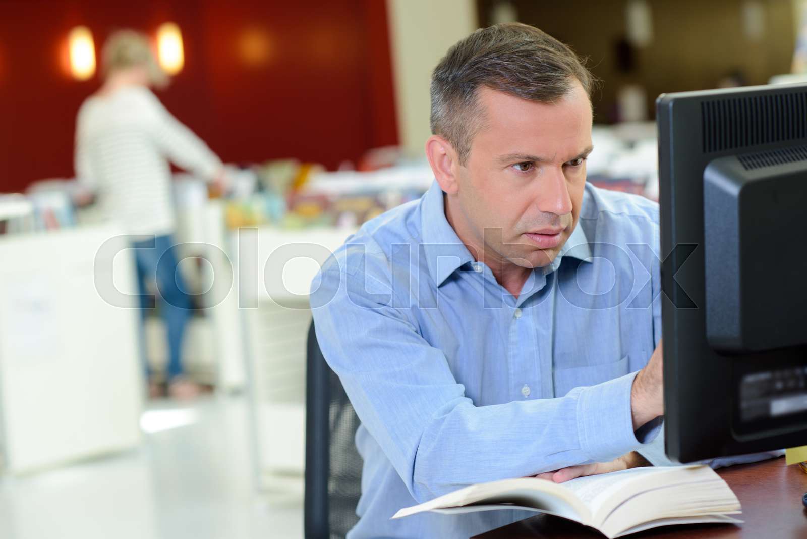 a busy man in the internet | Stock image | Colourbox