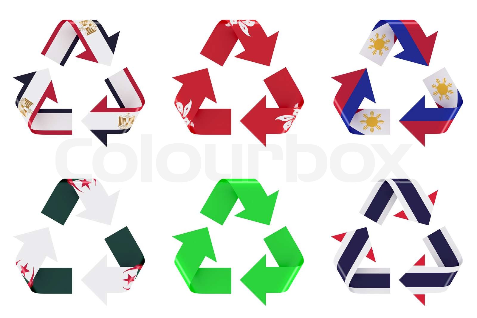 recycle flag | Stock image | Colourbox